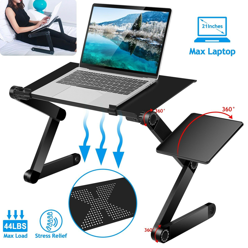 Adjustable Laptop Stand for Desk Stand Up Desk for Laptop with 360 Rotating Legs Notebook Laptop Riser for Desk