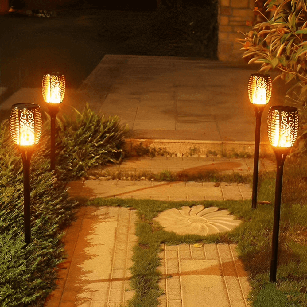 2/4 Pc Flickering Flame Solar Lights | Inspire Uplift