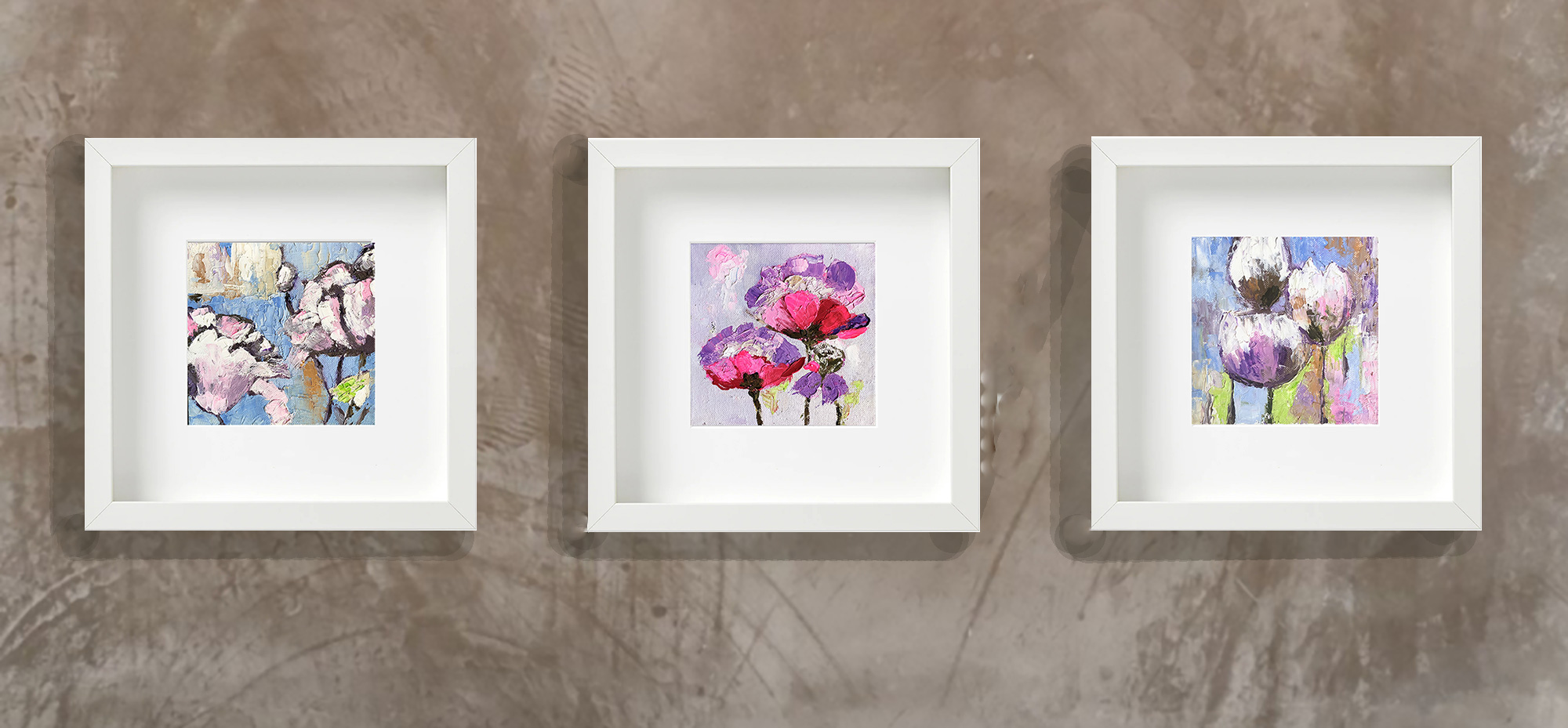 Abstract Flower, Mini Canvas Painting, Original Cotton Flora - Inspire ...