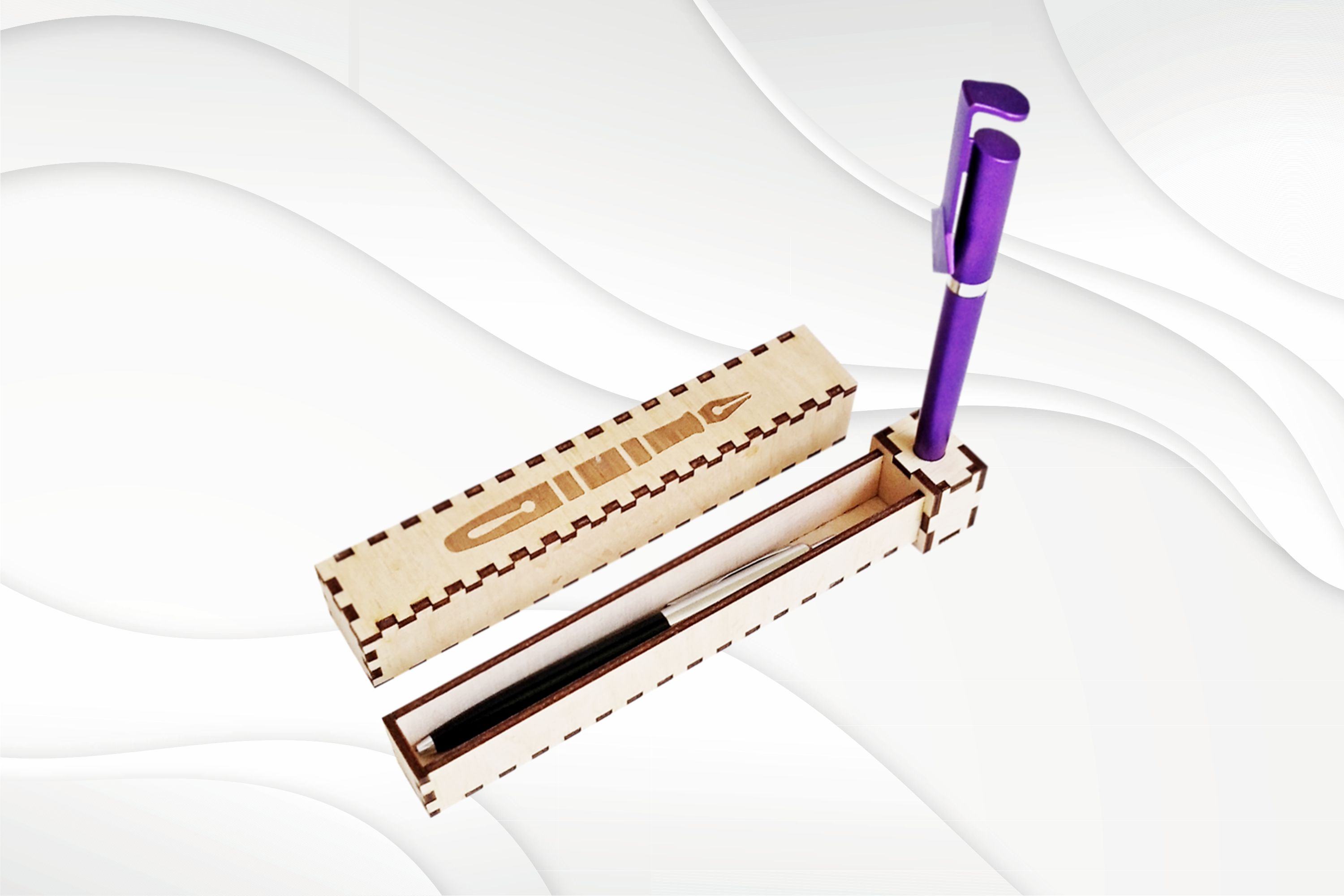 Gift pen case slider, digital pattern for laser cut. Glowfor - Inspire ...