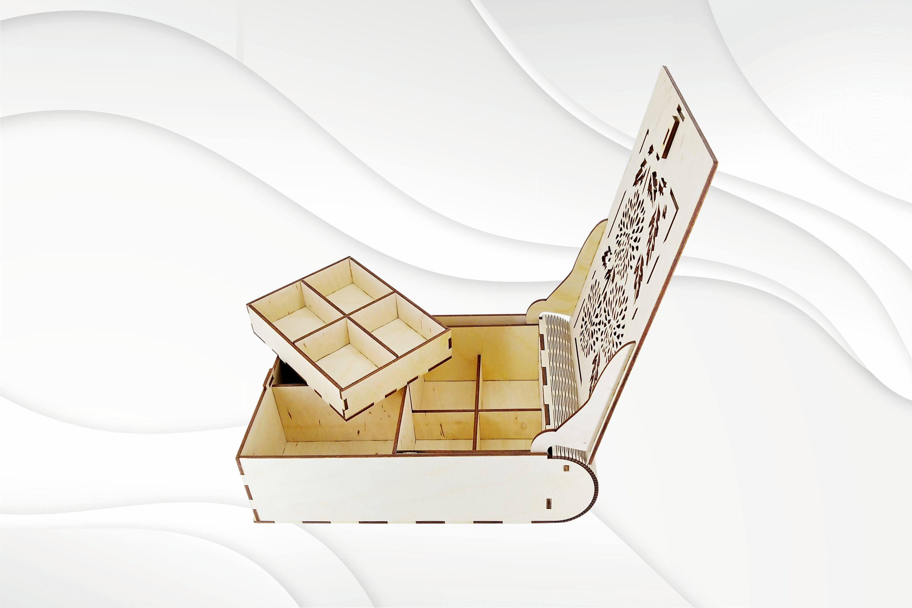 Gift jewelry box svg dxf pattern for laser cutting. Glowroge - Inspire ...