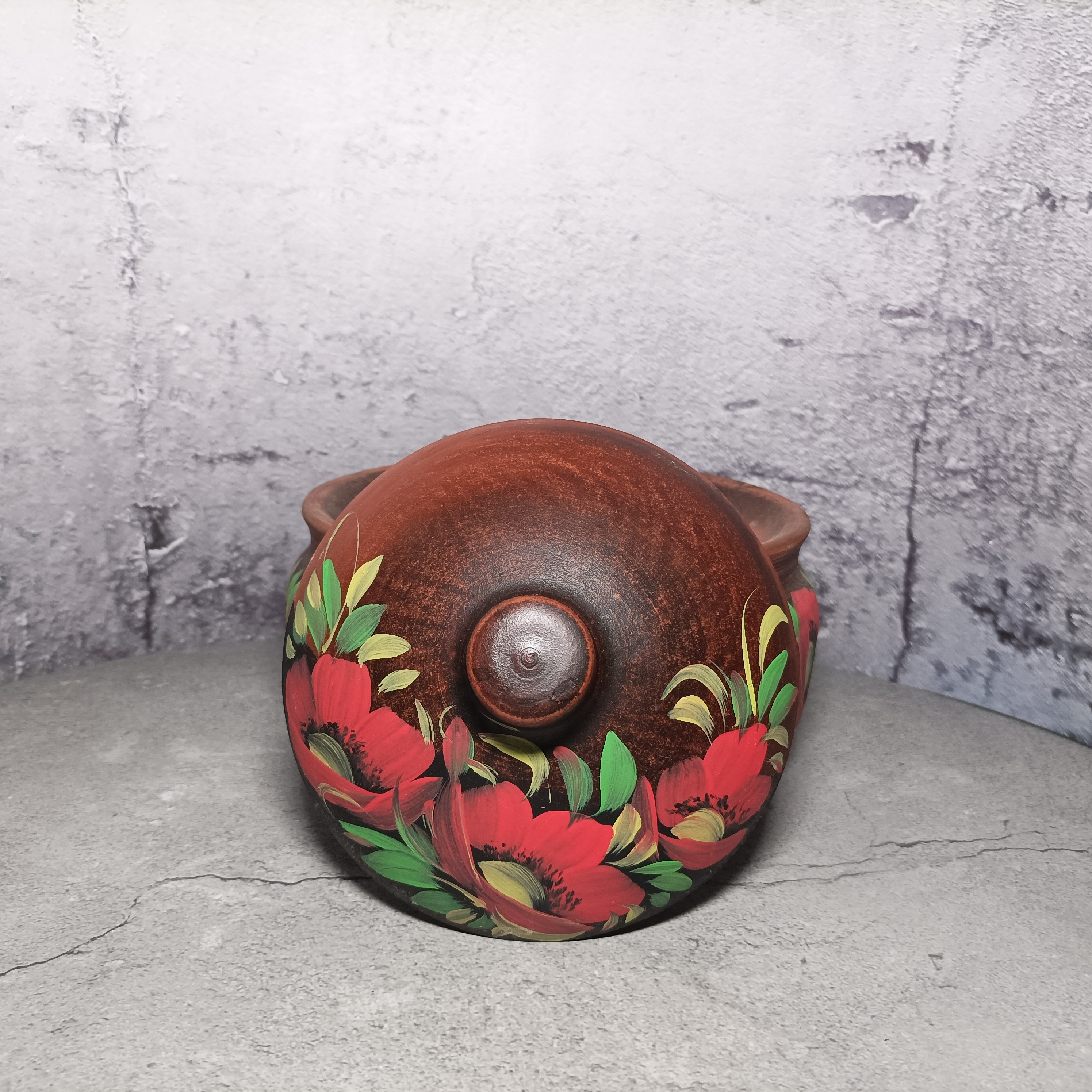 Pottery casserole 84.53 fl.oz handmade red clay Cooking pot - Inspire ...