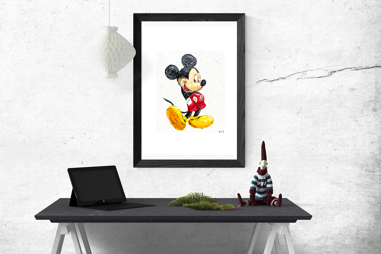 Mickey Mouse Wall Art / Mickey Mouse Painting / Disney Wall - Inspire ...