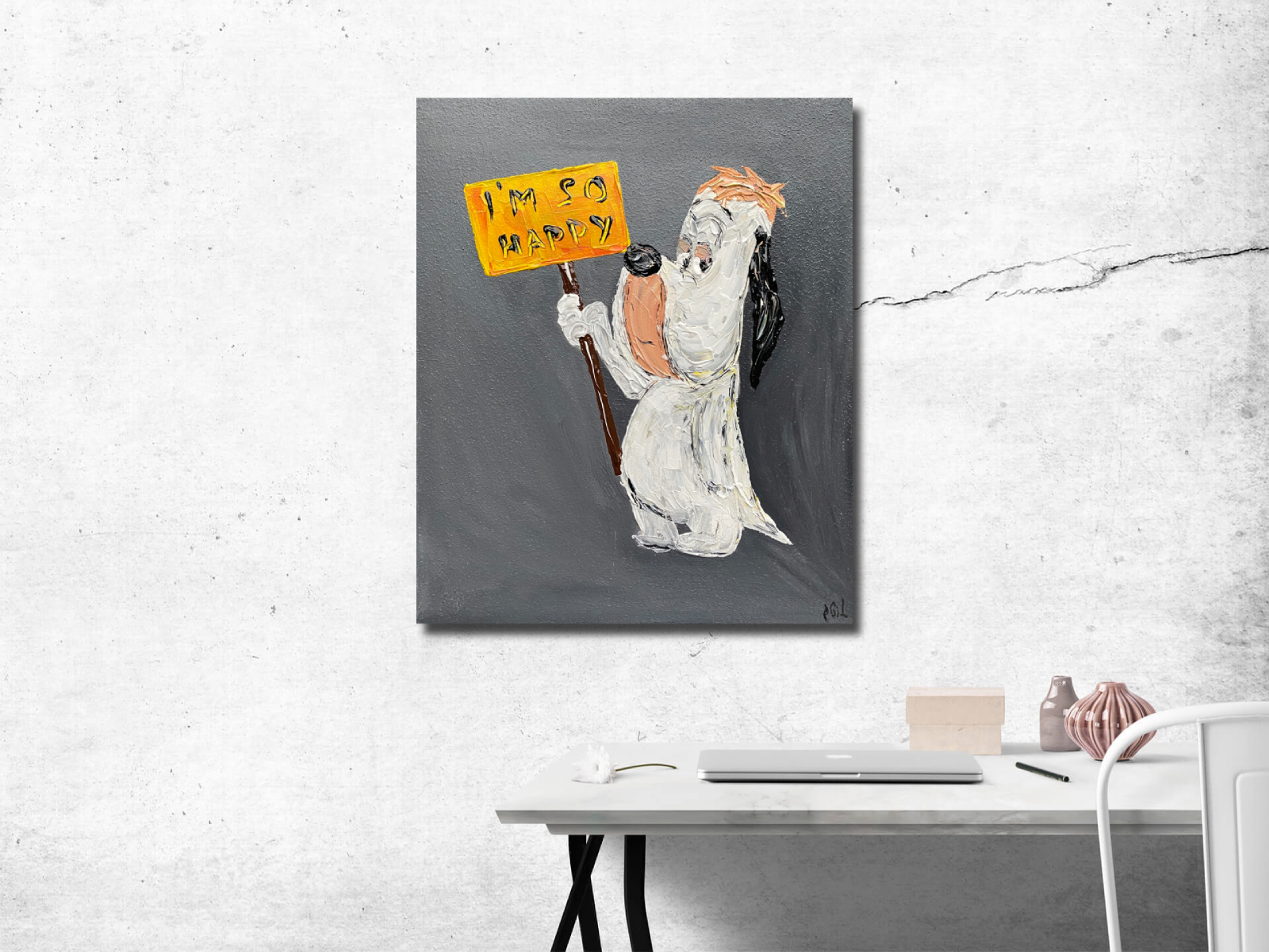 Droopy Wall Art / Droopy Painting / Animated Character Wall - Inspire ...