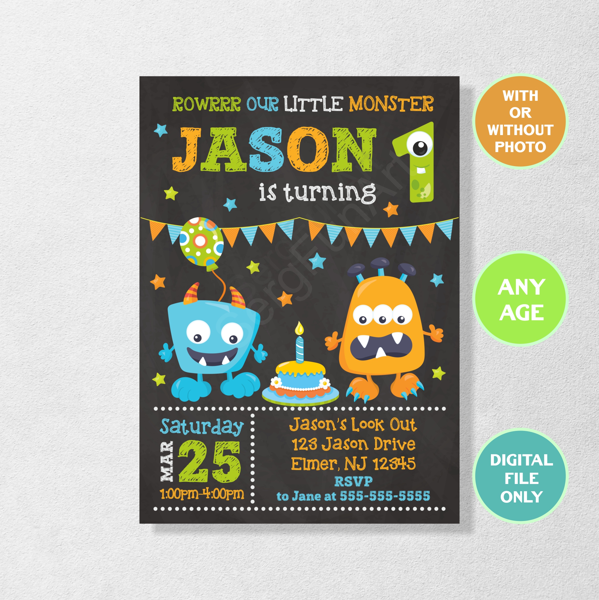 Monster Invitation, Monster Birthday Invitation, Little Mons - Inspire ...