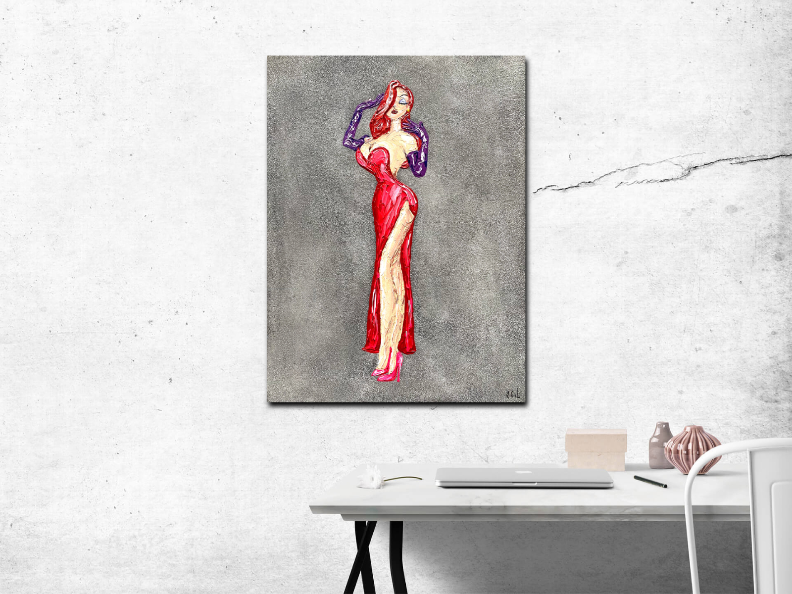 Jessica Rabbit Wall Art / Jessica Rabbit Painting / Who Fram - Inspire ...