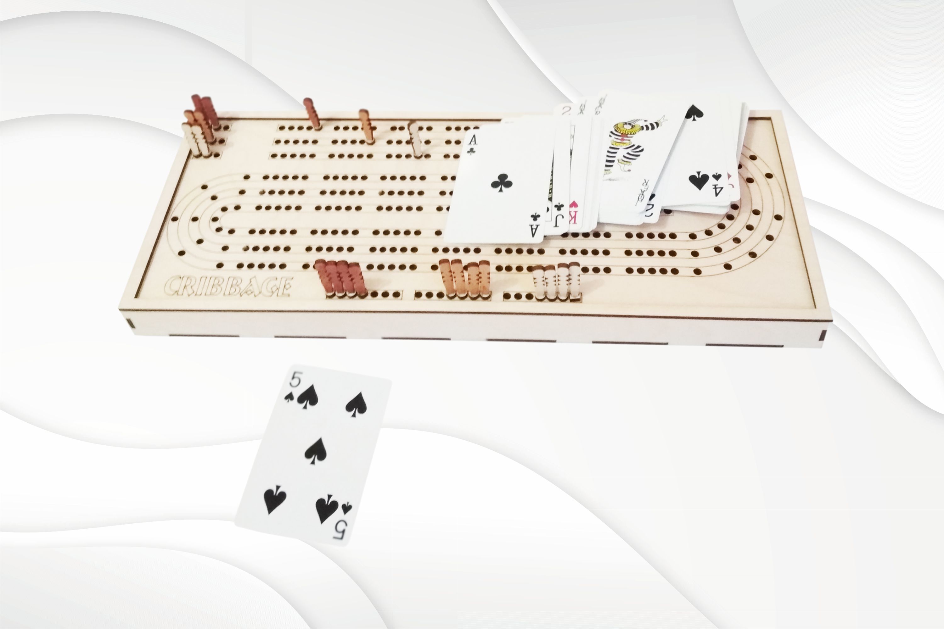 Cribbage svg dxf pattern for laser cut. Vector template. Glo - Inspire ...