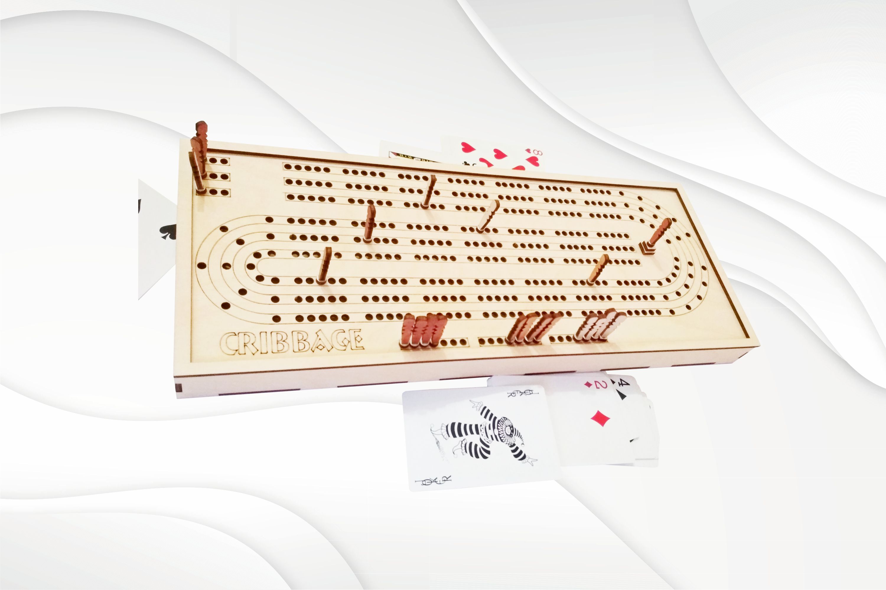 Cribbage svg dxf pattern for laser cut. Vector template. Glo - Inspire ...