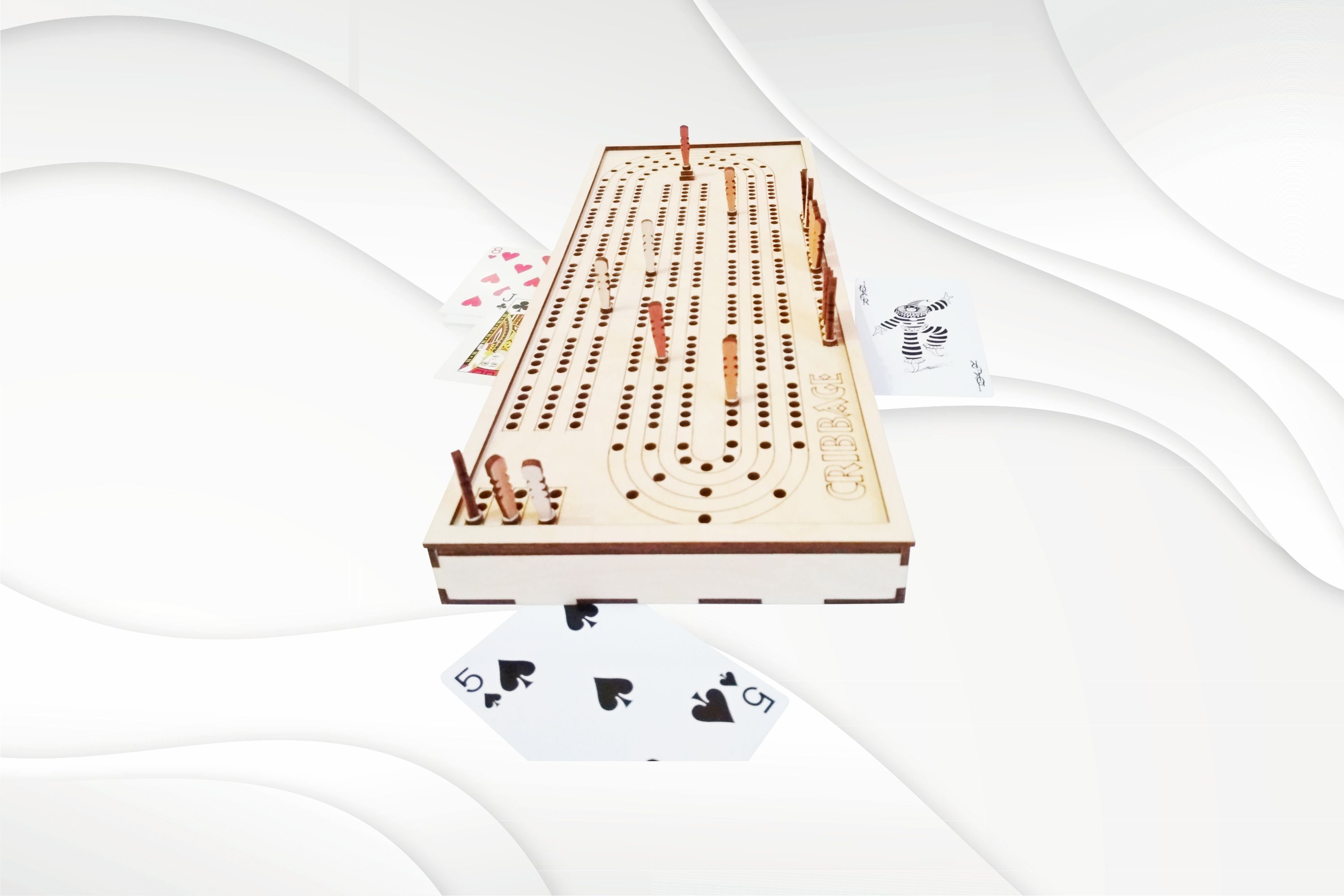 Cribbage svg dxf pattern for laser cut. Vector template. Glo - Inspire ...