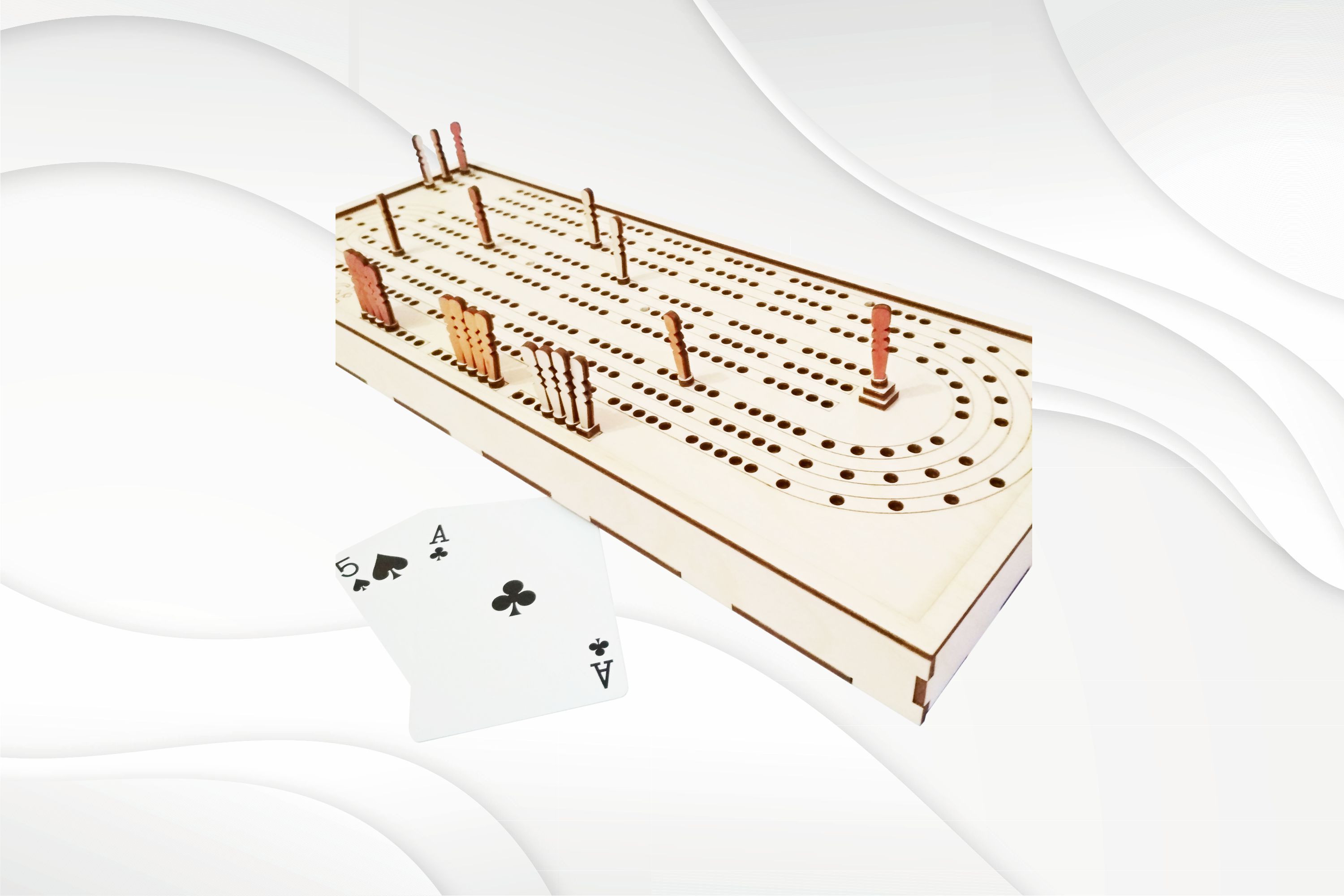 Cribbage svg dxf pattern for laser cut. Vector template. Glo - Inspire ...