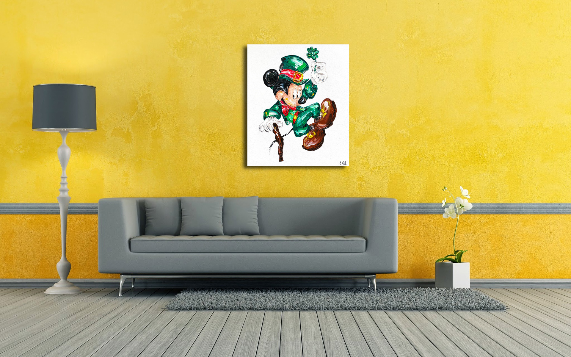 Mickey Mouse Wall Art / Mickey Mouse Painting / Disney Wall - Inspire ...