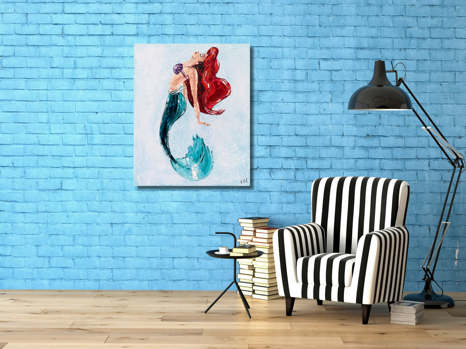 Little Mermaid Wall Art / Little Mermaid Painting / Disney - Inspire Uplift