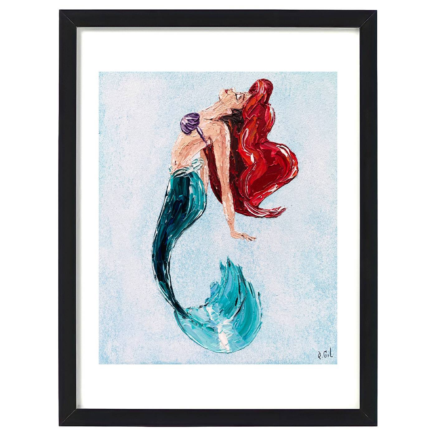 Little Mermaid Wall Art / Little Mermaid Painting / Disney - Inspire Uplift