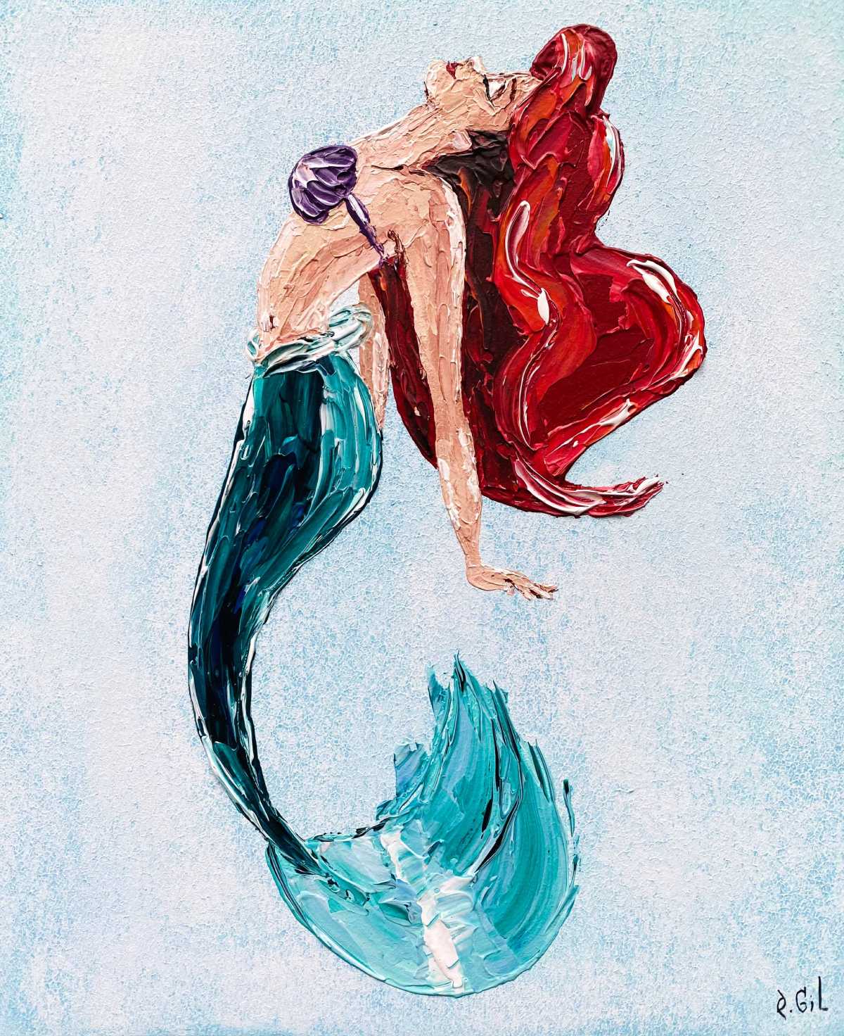 Little Mermaid Wall Art / Little Mermaid Painting / Disney - Inspire Uplift