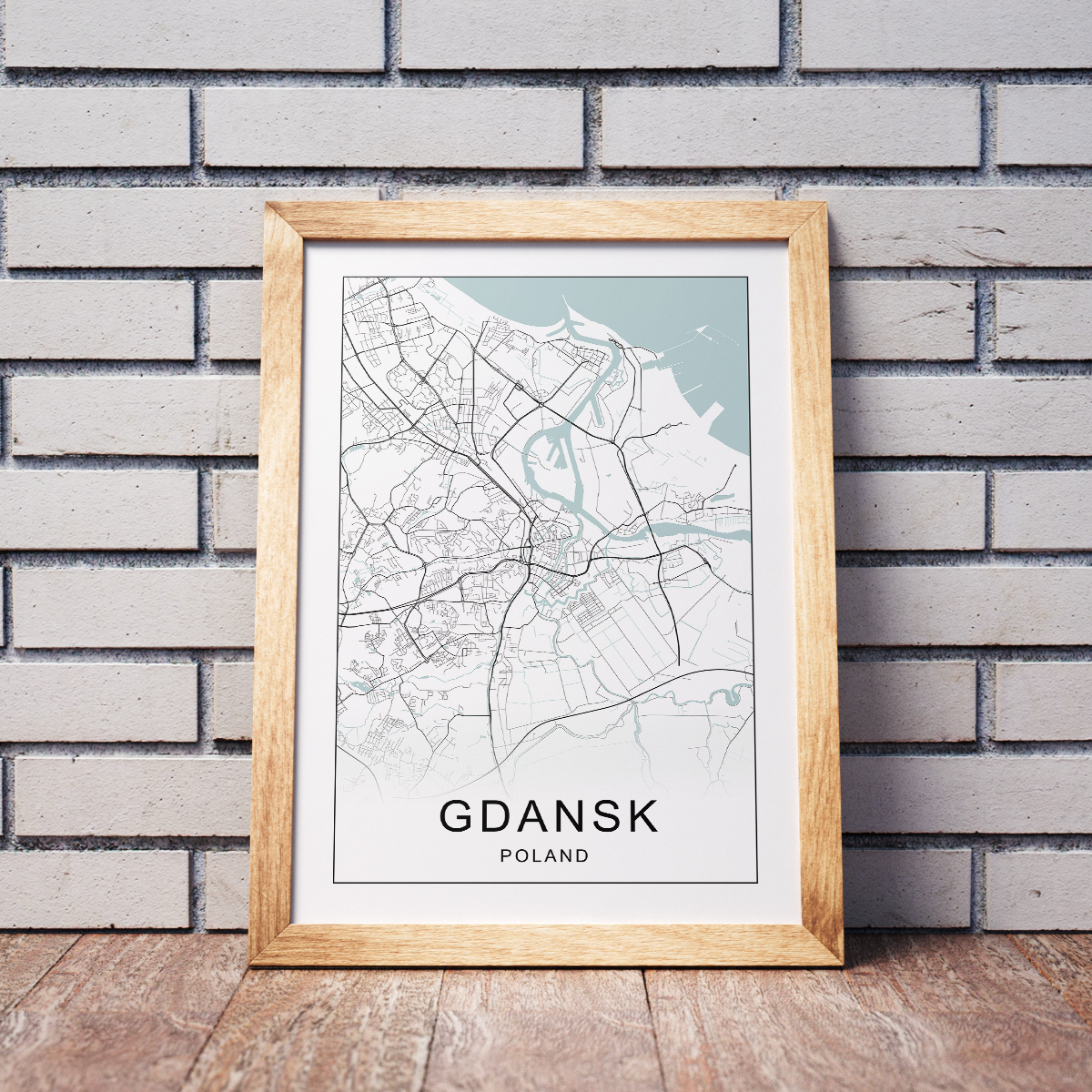 Gdansk DIGITAL Map Print | Gdansk DIGITAL DOWNLOAD Map - Inspire Uplift