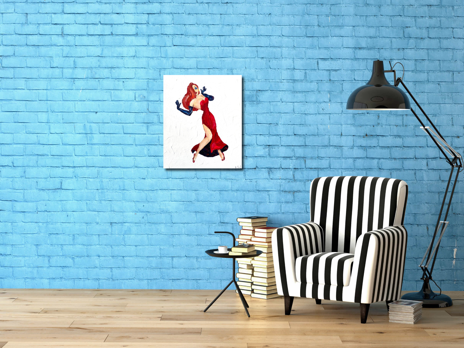 Jessica Rabbit Wall Art / Jessica Rabbit Painting / Who Fram - Inspire ...