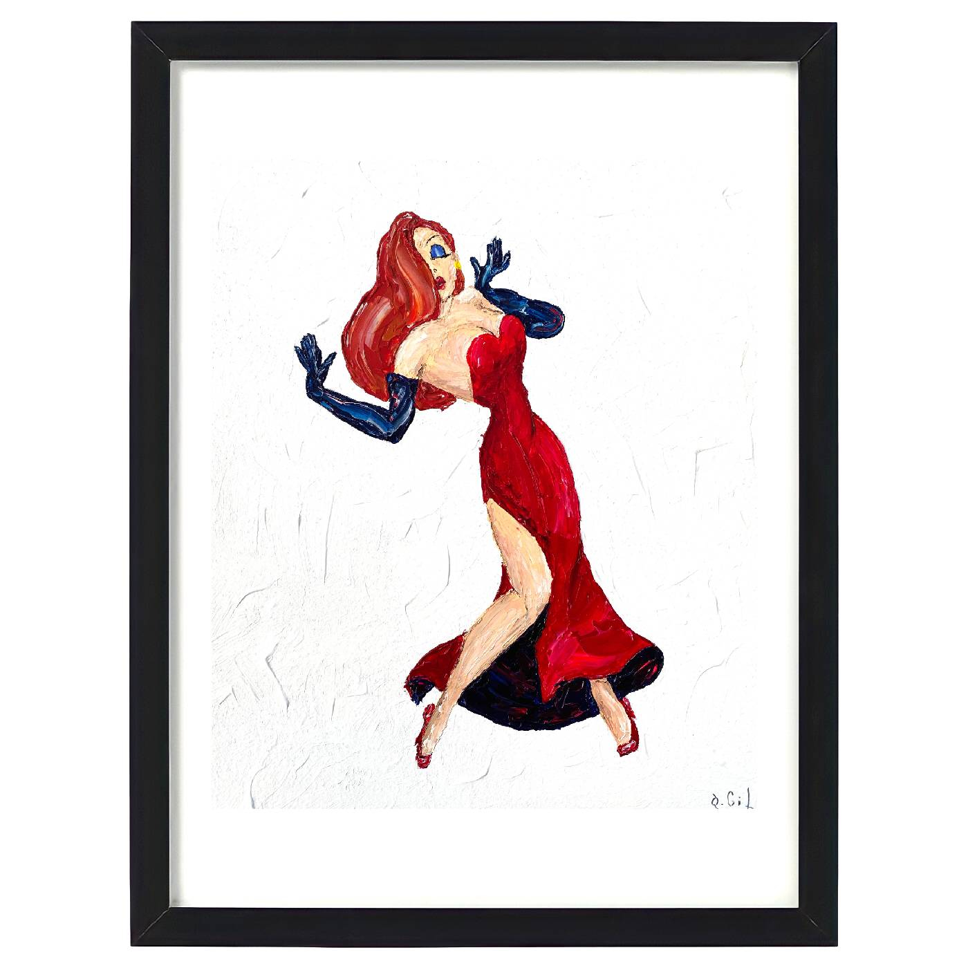 Jessica Rabbit Wall Art / Jessica Rabbit Painting / Who Fram - Inspire ...