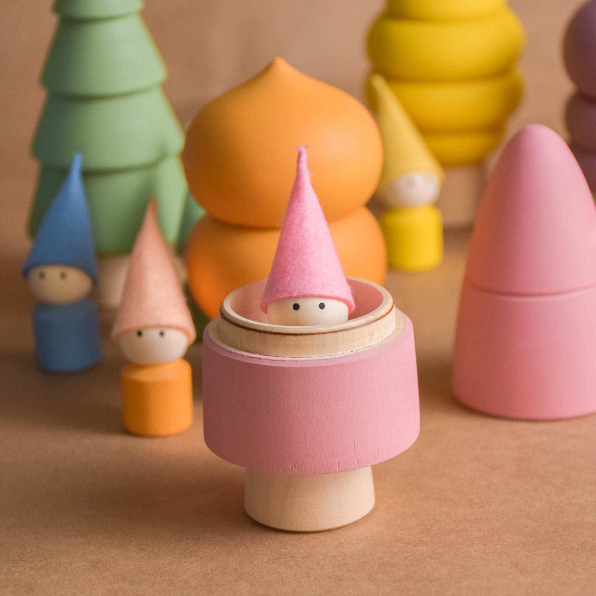 Wooden Tree Forest Set Opening Pastel - Inspire Uplift