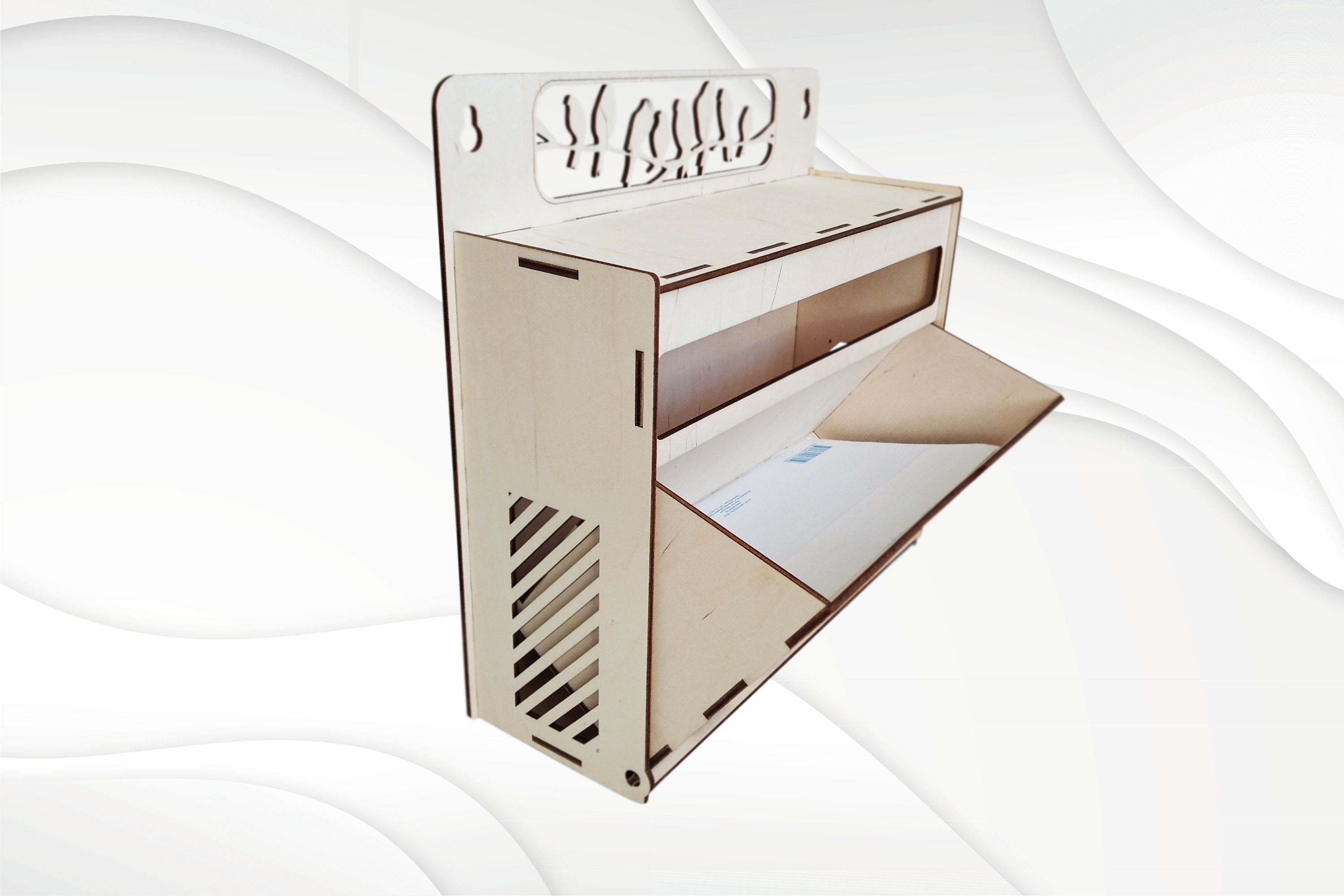 Mailbox with bird pattern, template for laser cutting. Glow | Inspire ...
