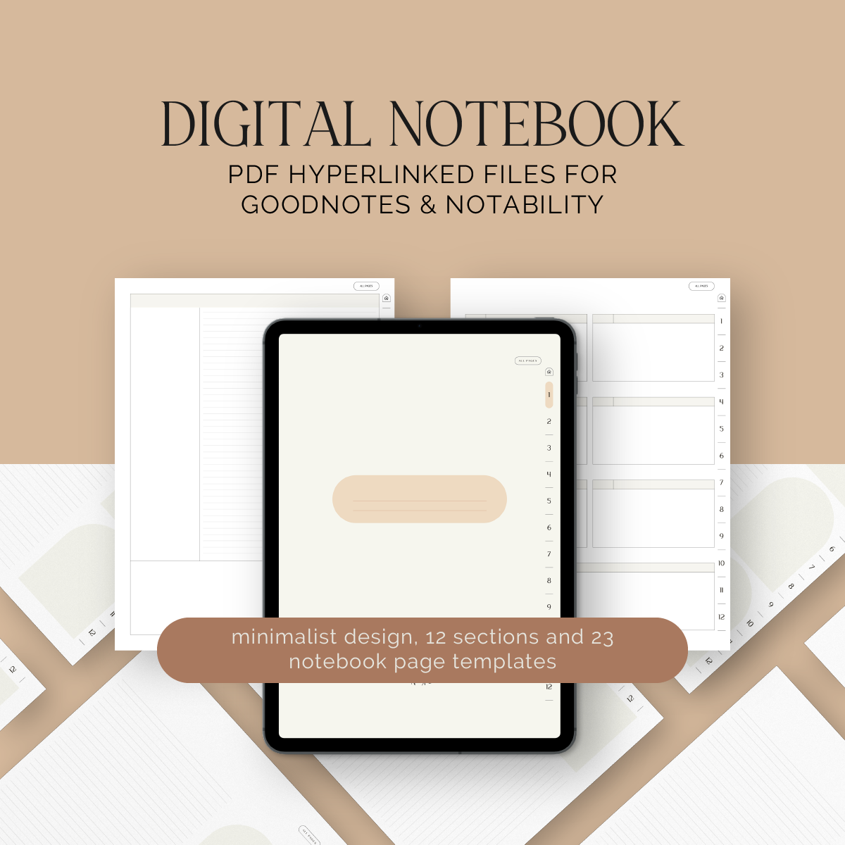 Digital Notebook for GoodNotes Notability Hyperlinked | Inspire Uplift