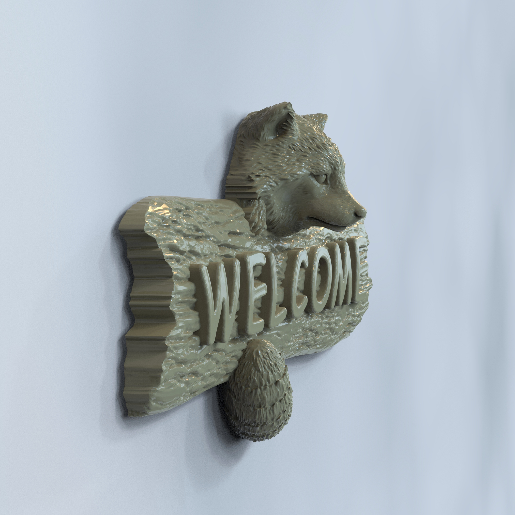 3D Model STL CNC Router file 3dprintable Raccoon sculpture S - Inspire ...