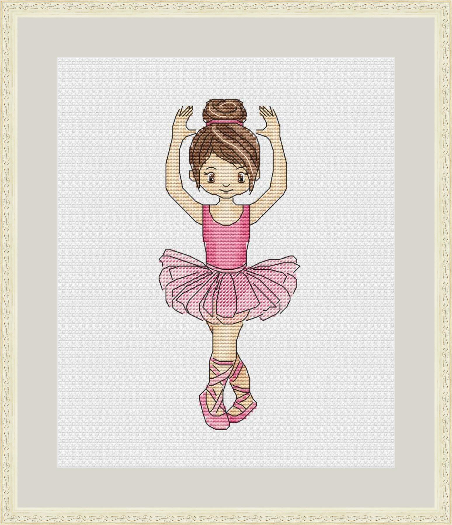 Ballerina Cross Stitch Pattern, Ballet Cross Stitch, Dance - Inspire Uplift