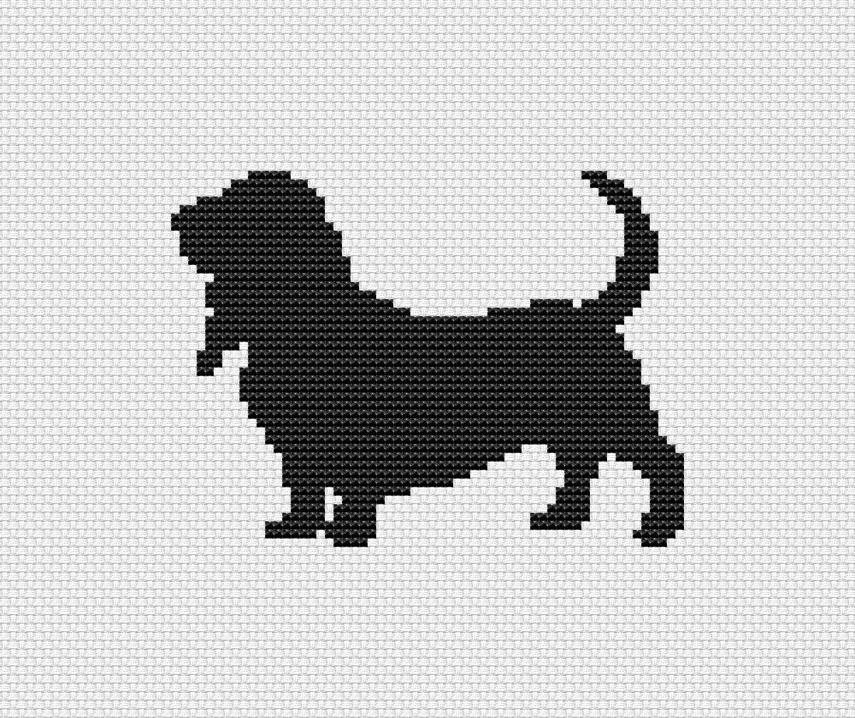 Beagle cross stitch pattern PDF, Dog decor embroidery design - Inspire ...