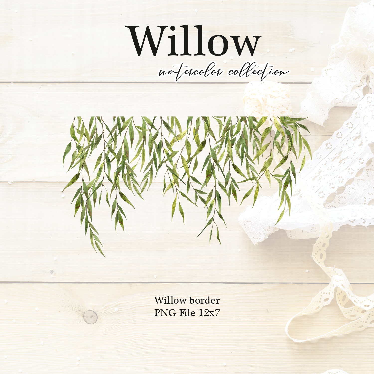 Willow Tree Watercolor clipart, Rustic wedding - Inspire Uplift