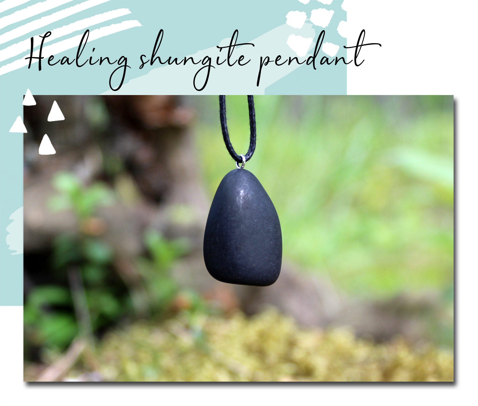 Healing shungite pendant spiritual cleansing. Authentic ston - Inspire ...