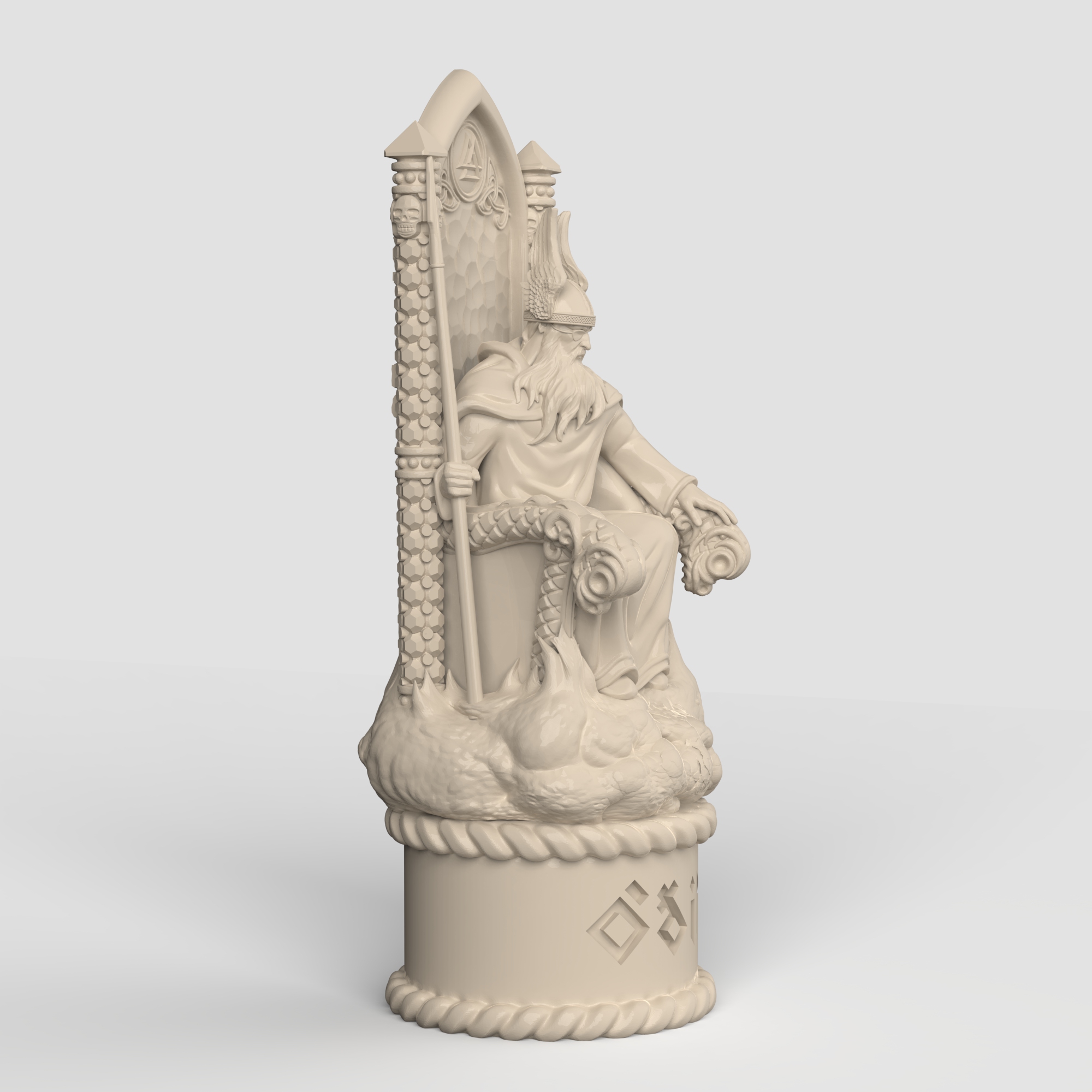 3D Model STL CNC Router file 3dprintable Odin on the throne - Inspire ...