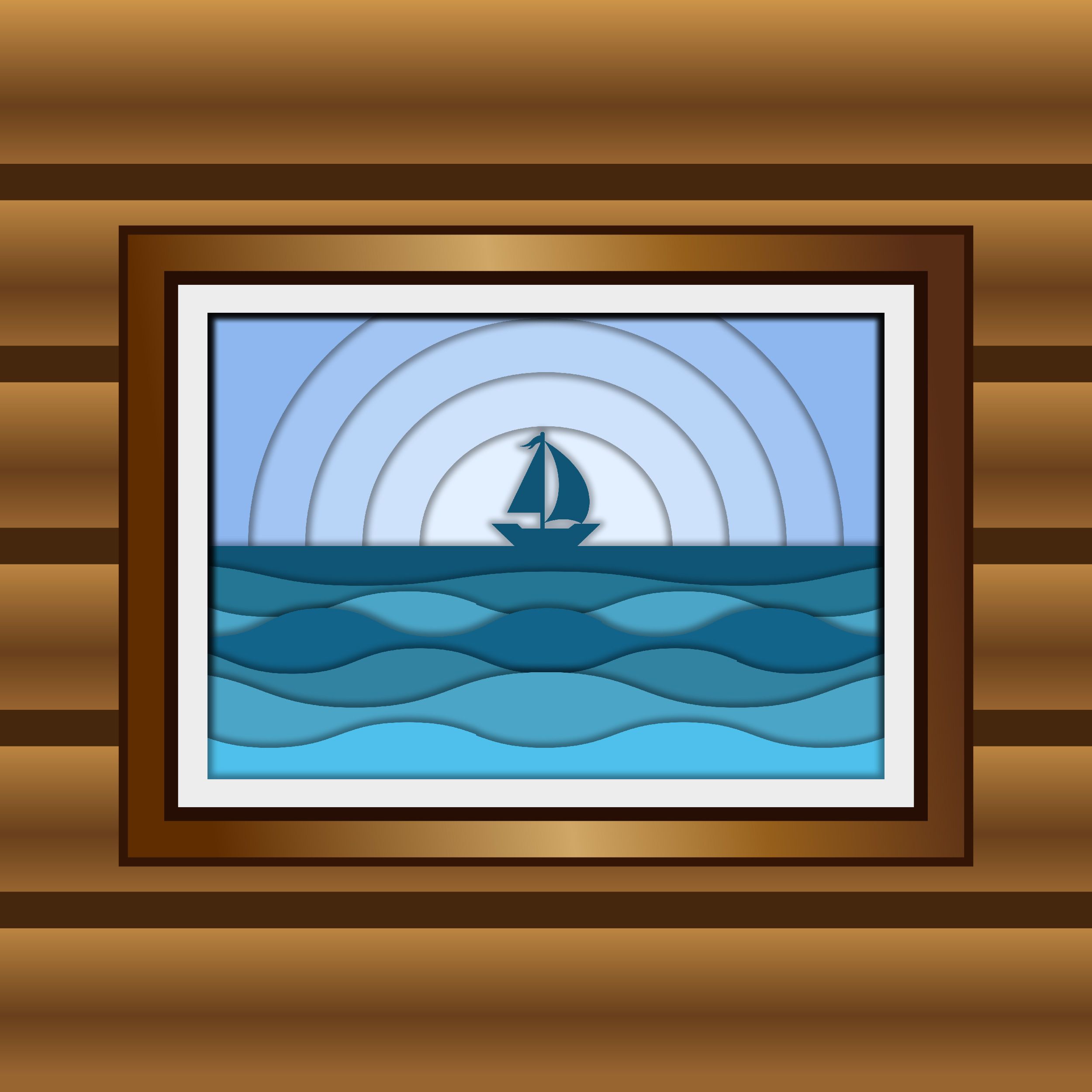 3D Papercut Sea View Panel. Multi layered template for CNC c - Inspire ...