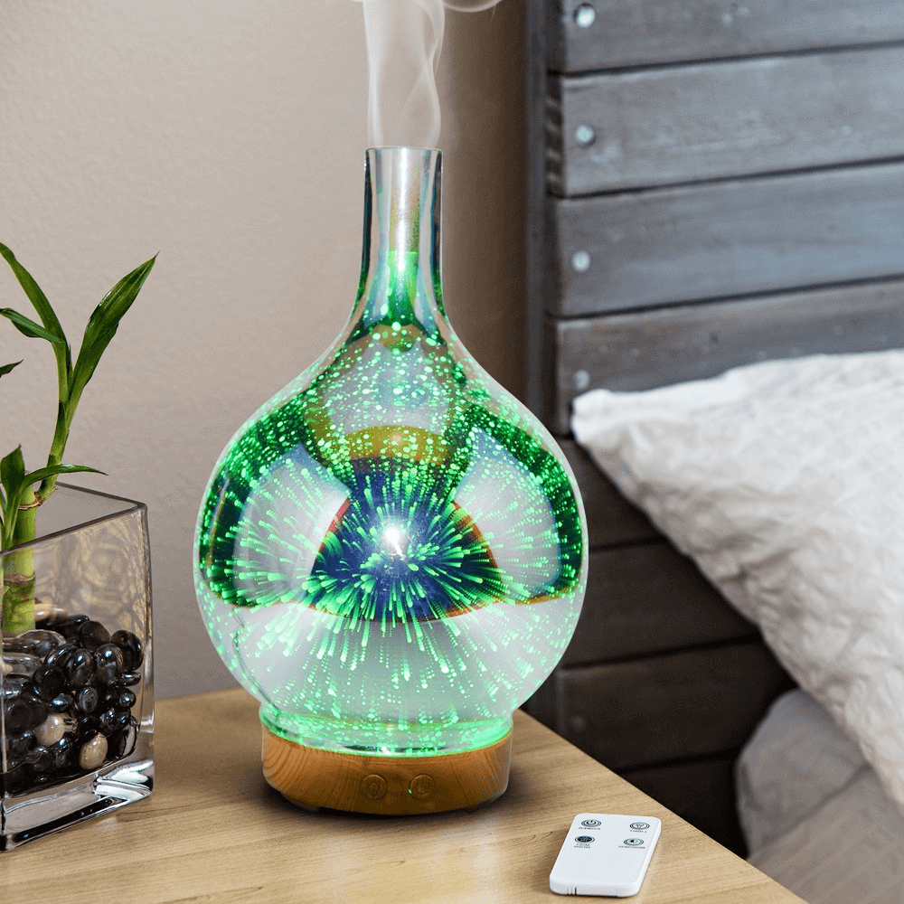 7 Colored 3D Glass Diffuser & Air Purifier - Inspire Uplift