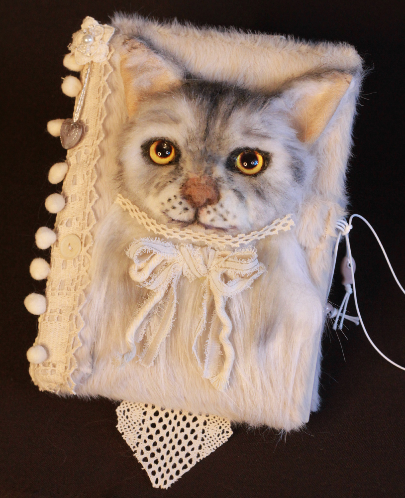 Fluffy Faux Fur Cute Cat Journal, Notebook, Art Book for dra - Inspire ...