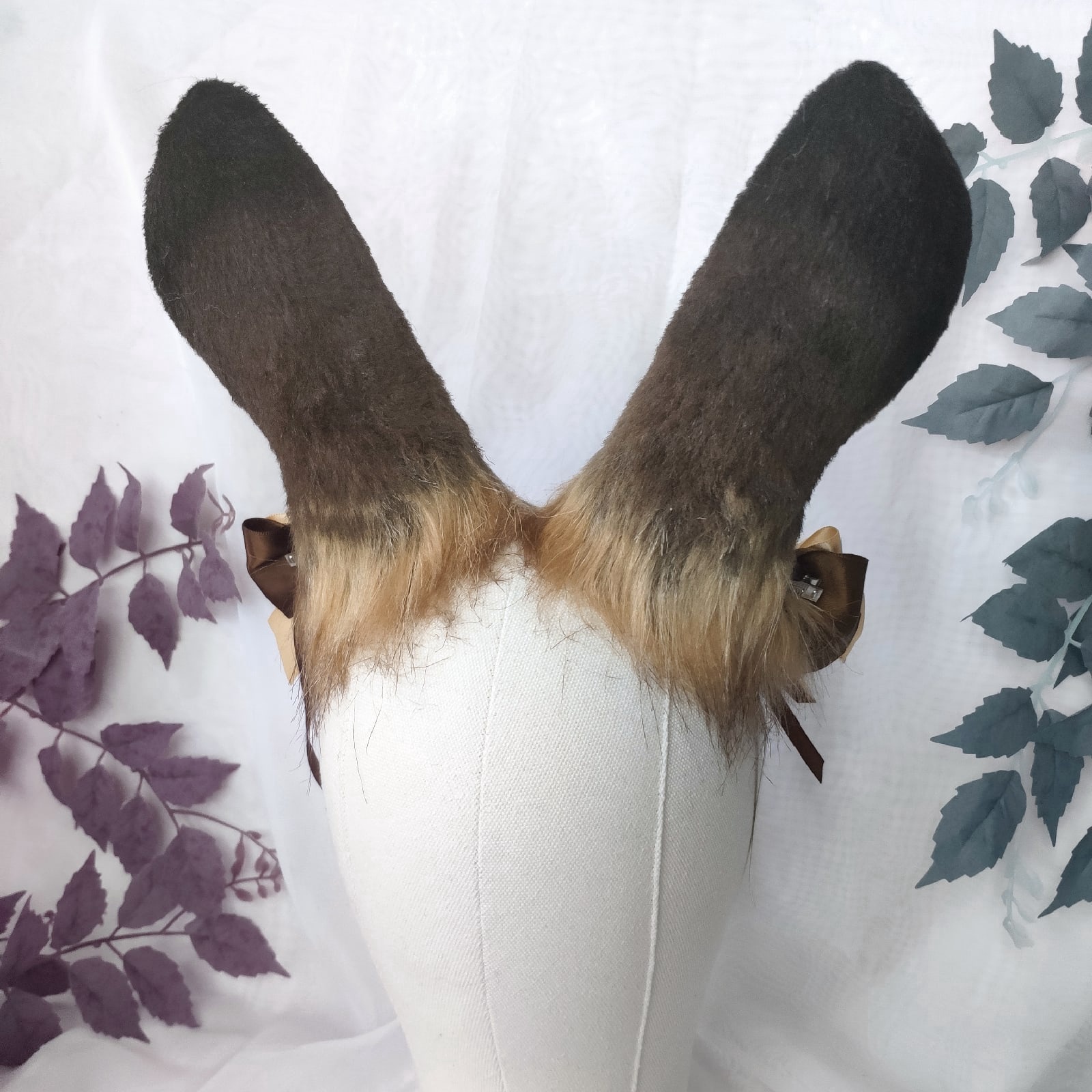 Brown Bunny Ears and Tail Faux Fur Ears - Inspire Uplift