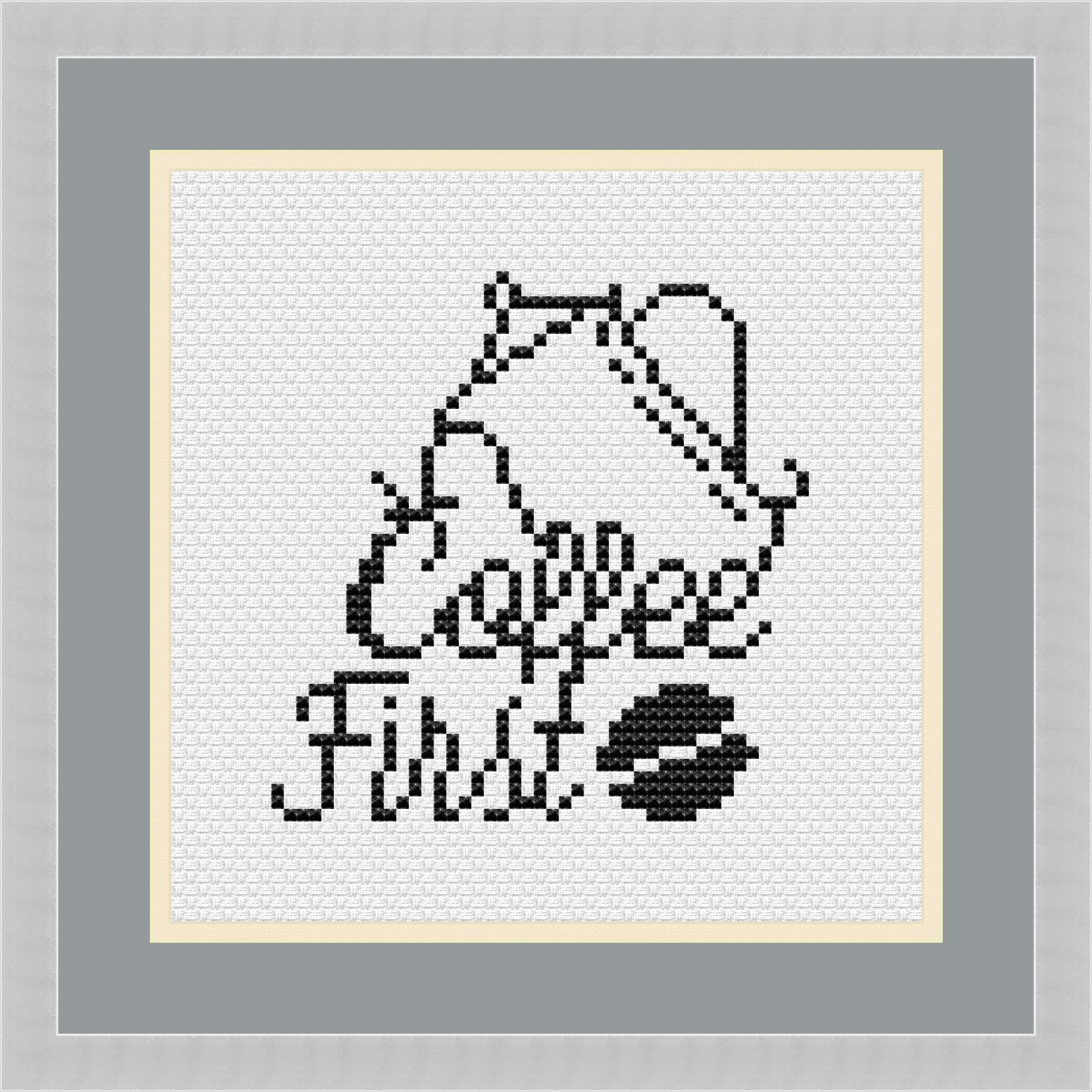 Coffee First Cross Stitch Pattern Modern, Quote Cross Stitch - Inspire ...
