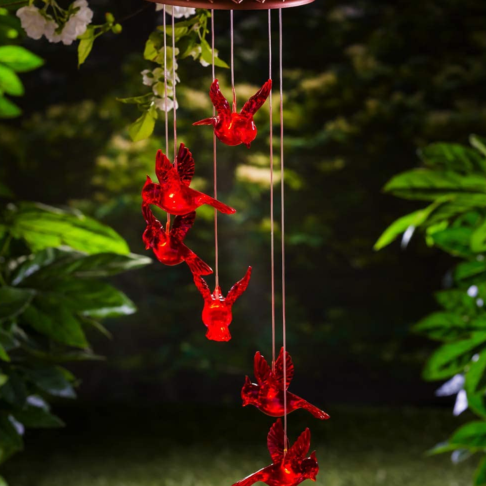 Waterproof Solar Cardinal Wind Chime - Inspire Uplift