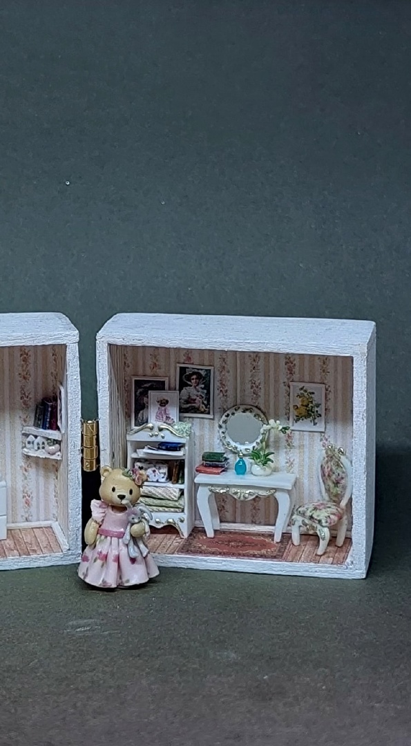 Micro house-Teddy bear box, Miniature house box, Teddy bear - Inspire ...