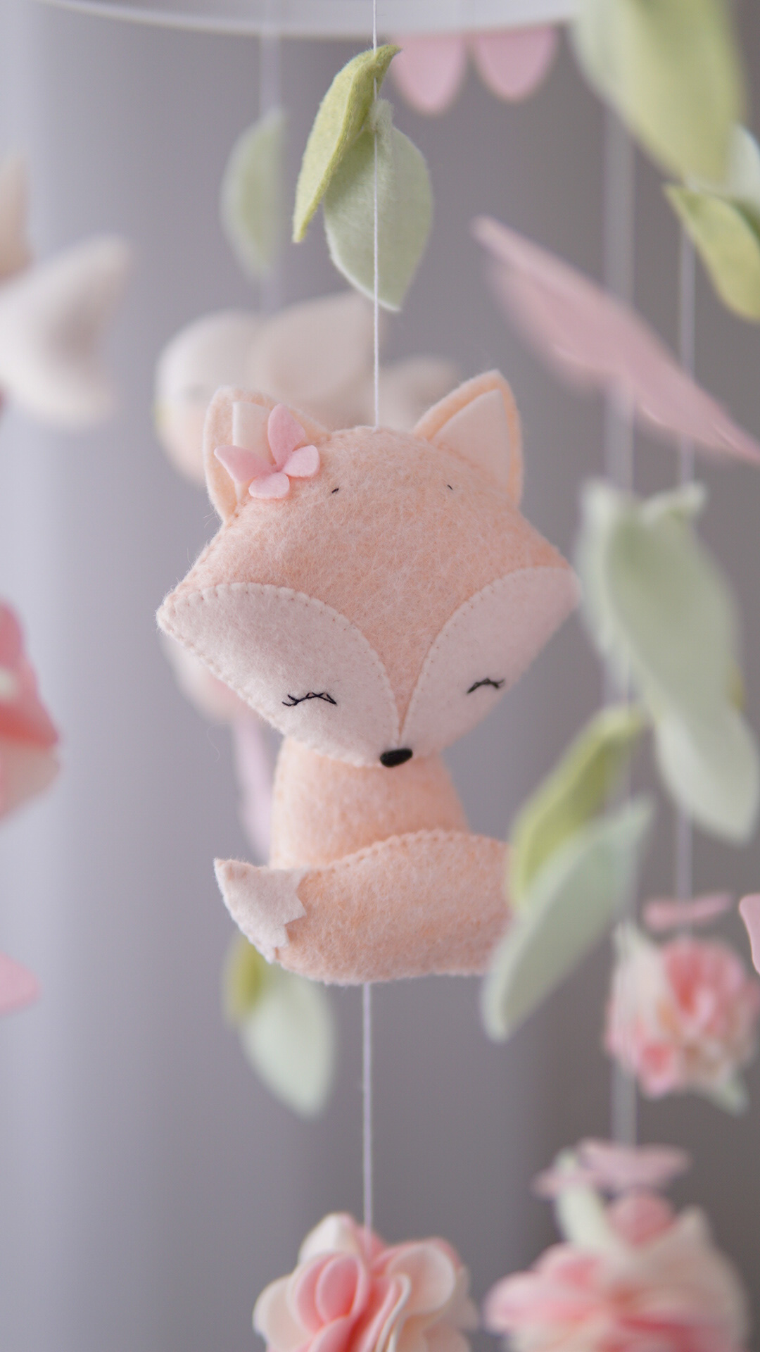 Fox baby girl mobile. Woodland baby mobile. Nursery decor gi - Inspire ...