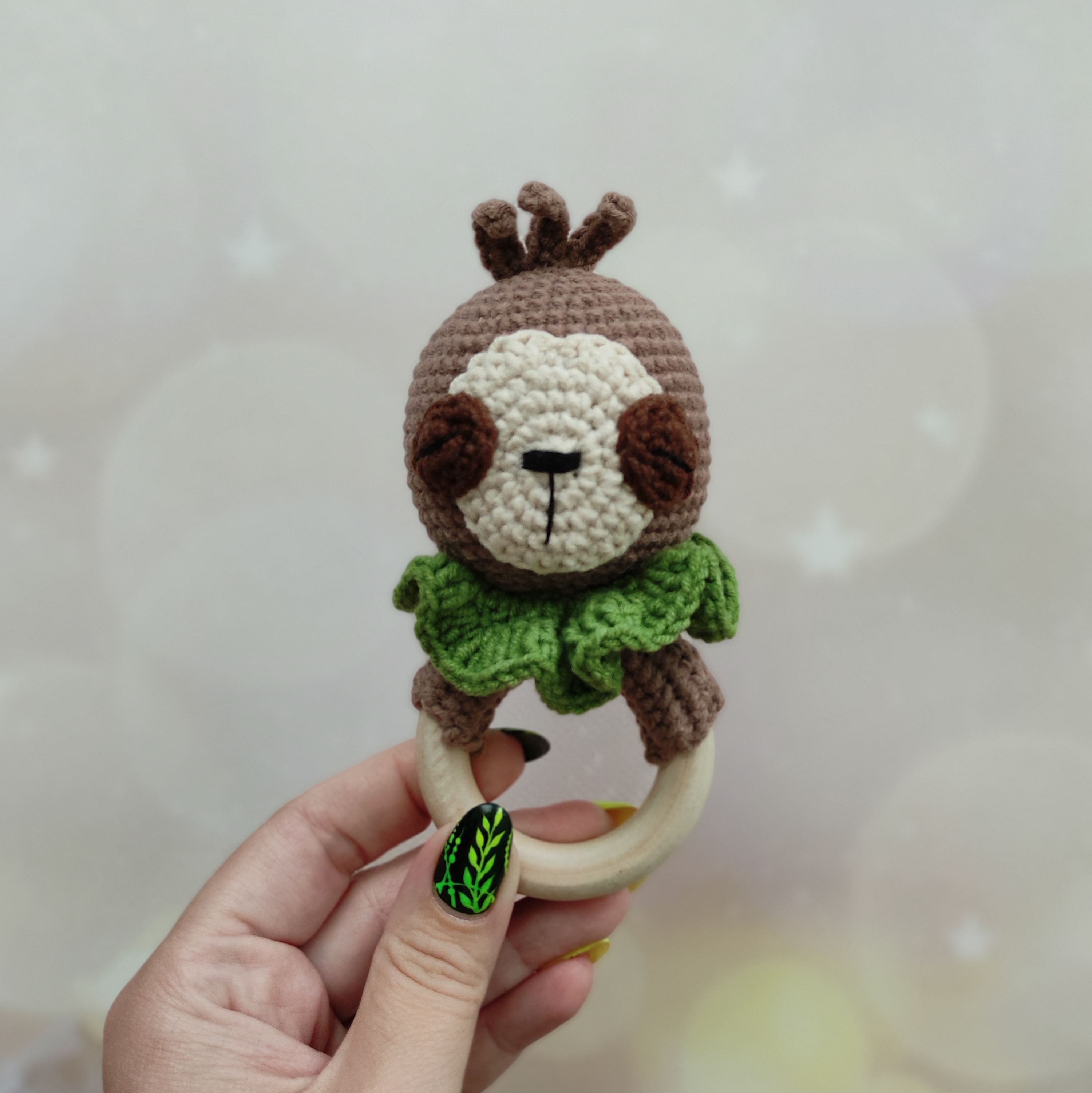 sloth rattle,sloth toy,Newborn toy,sloth gift,handmade sloth - Inspire ...