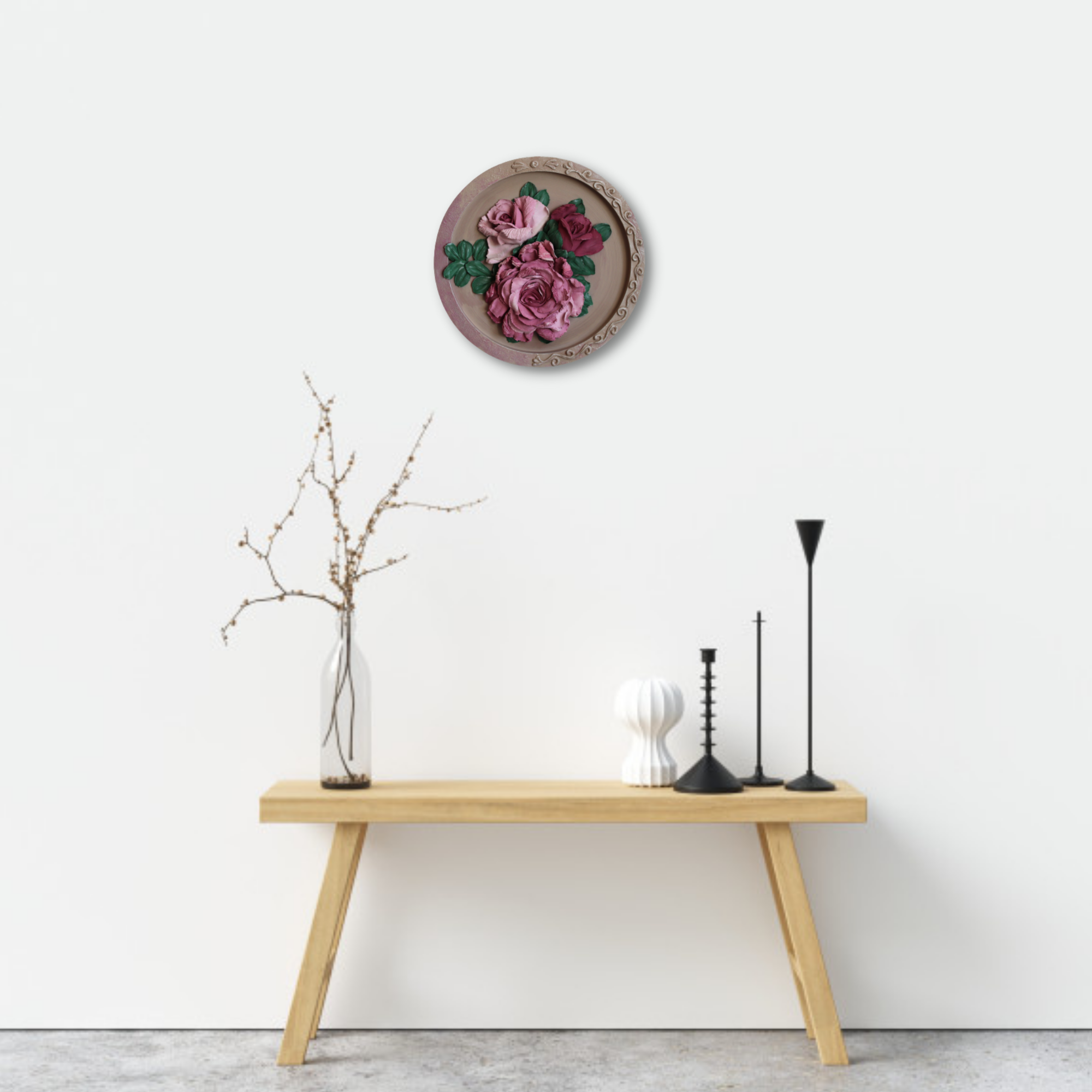 Roses 3d painting, textured wall art, texture floral paintin - Inspire ...