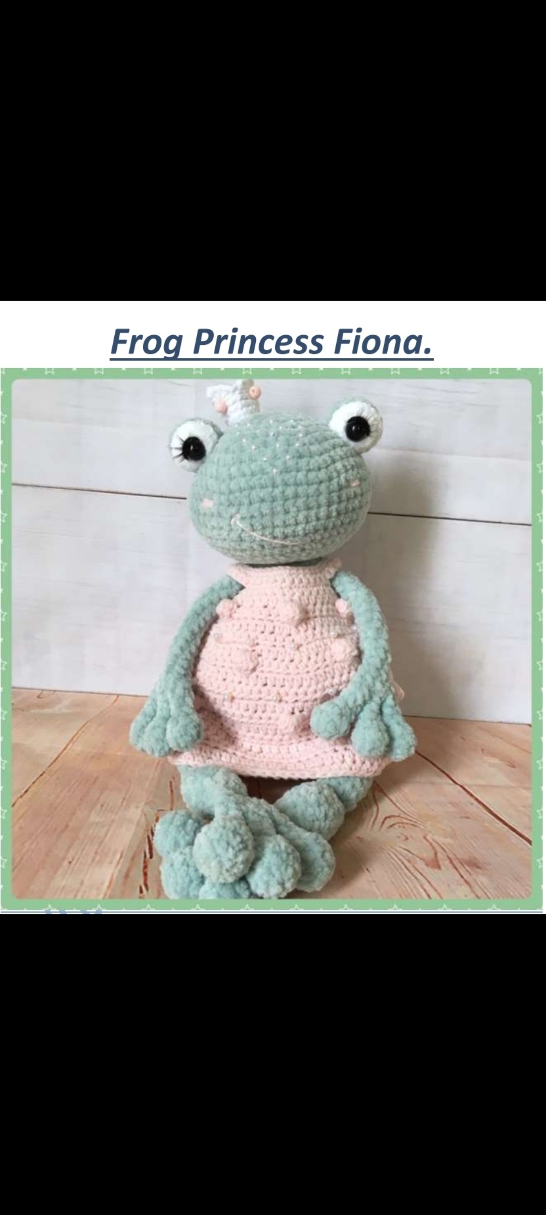 Digital pattern crochet frog - Inspire Uplift