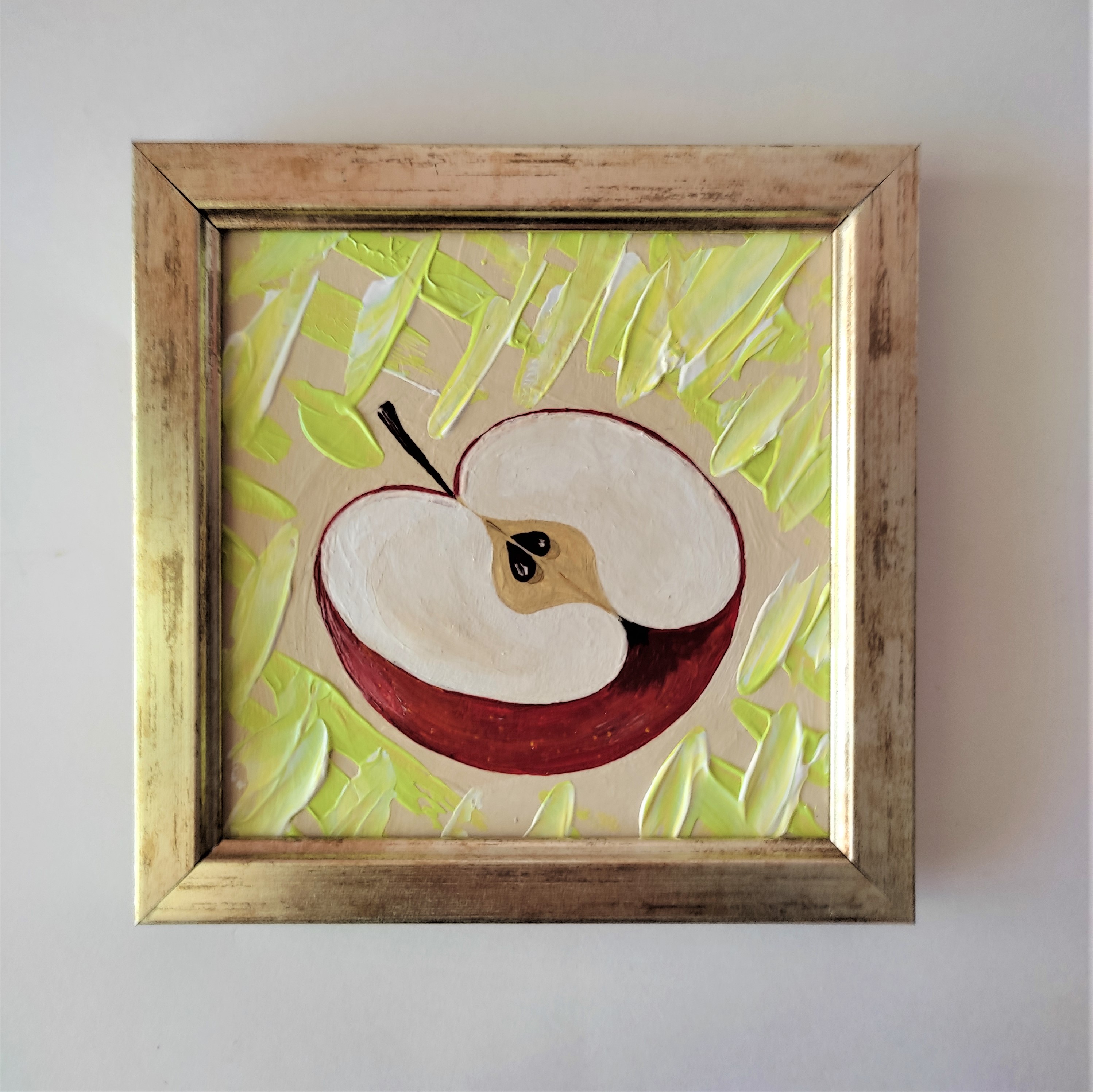 Apple Painting Fruit Original Art Food Wall Art Still Life A | Inspire ...