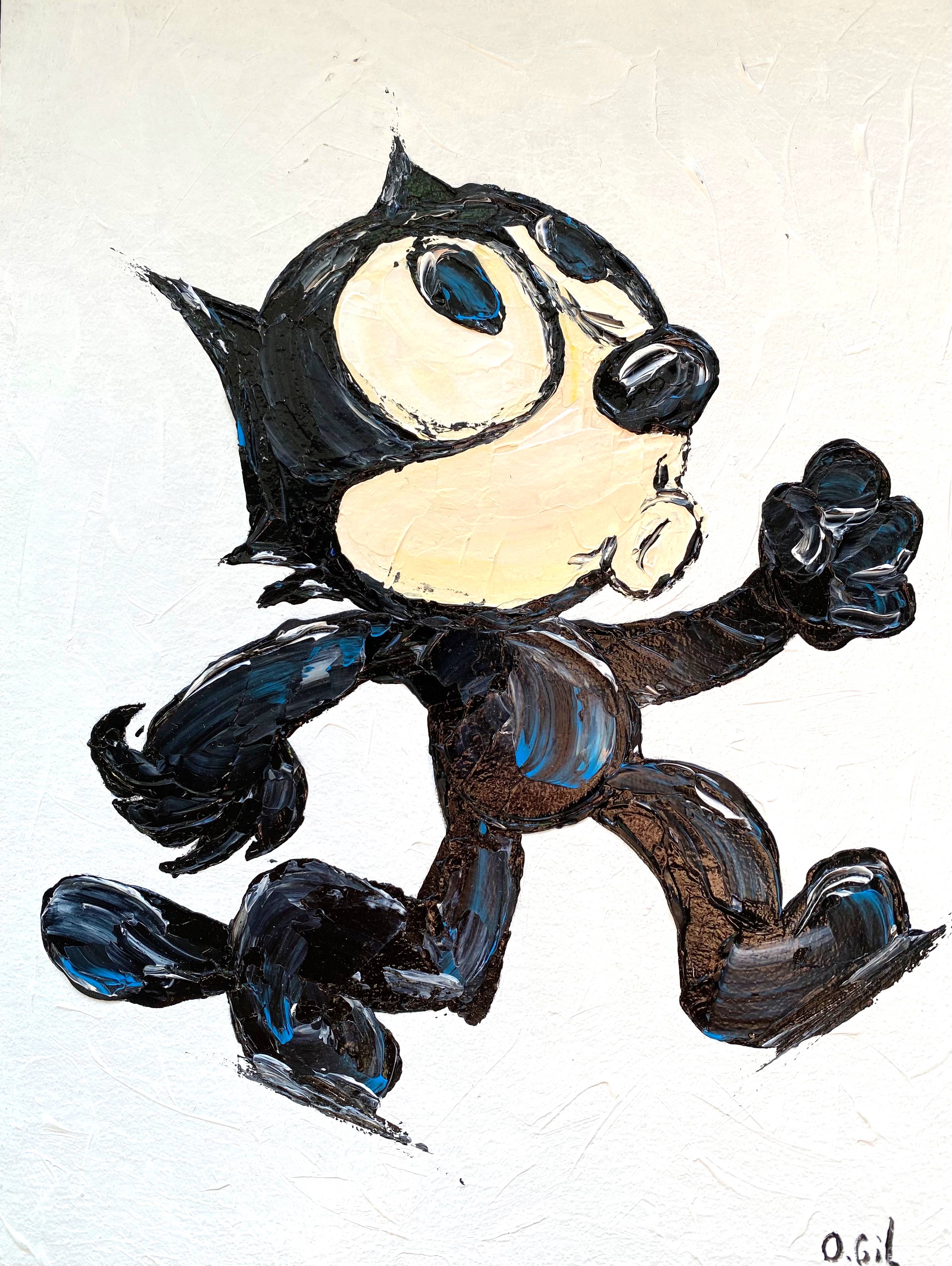 Felix the Cat Wall Art / Felix the Cat Painting / Cartoon Ch - Inspire ...