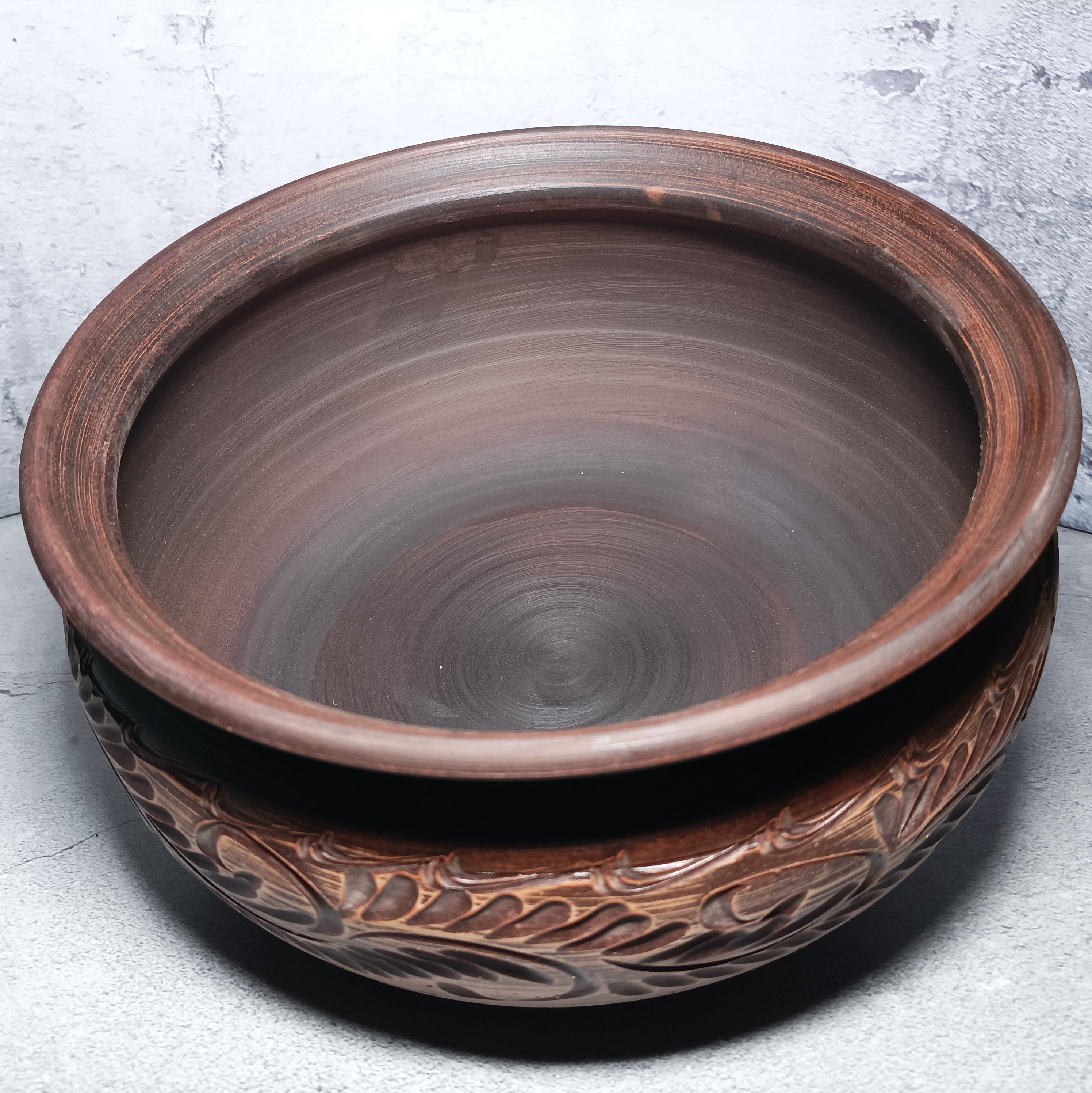 Pottery large casserole 202.88 fl.oz Handmade red clay Cooki - Inspire ...