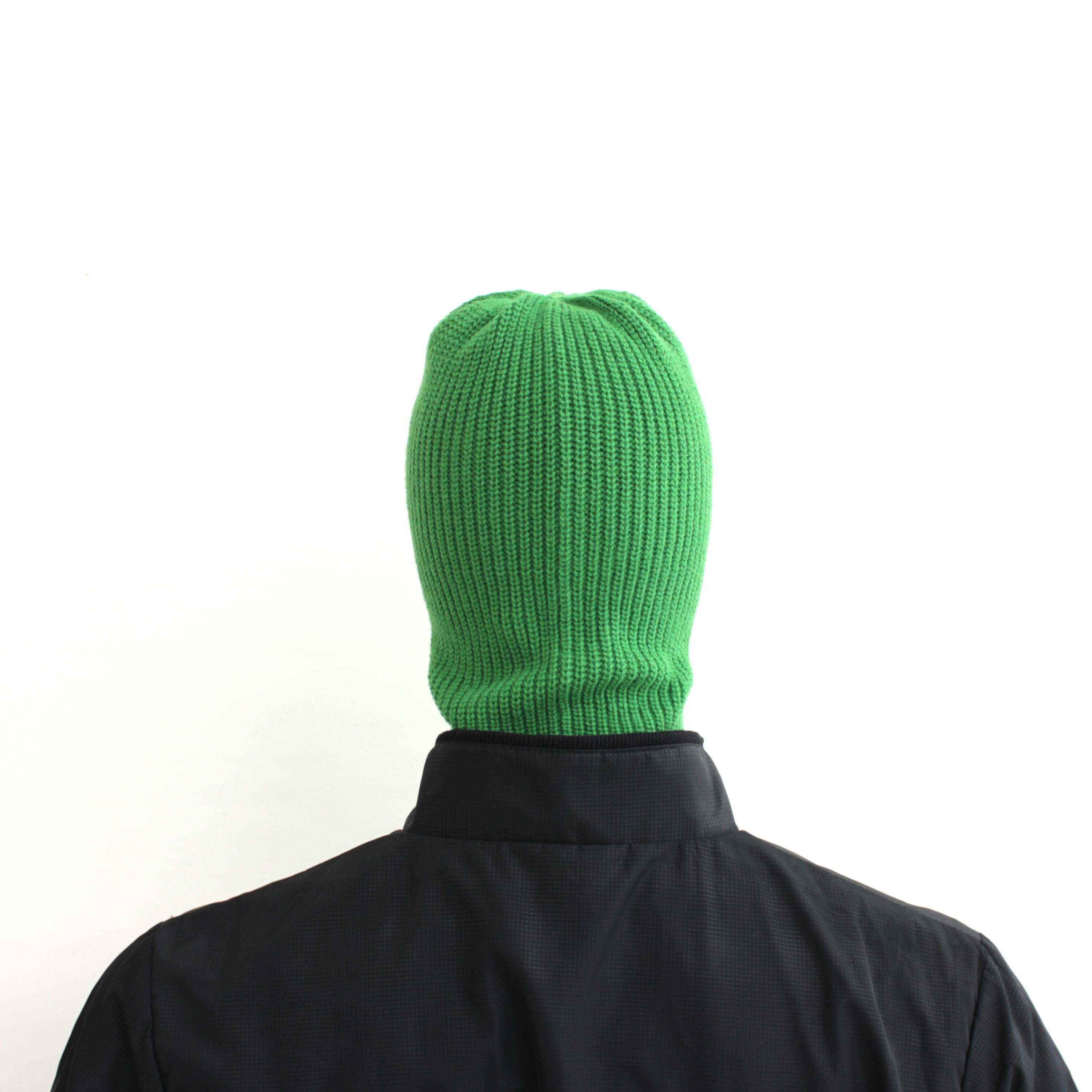 Crochet balaclava wool merino green color - Inspire Uplift