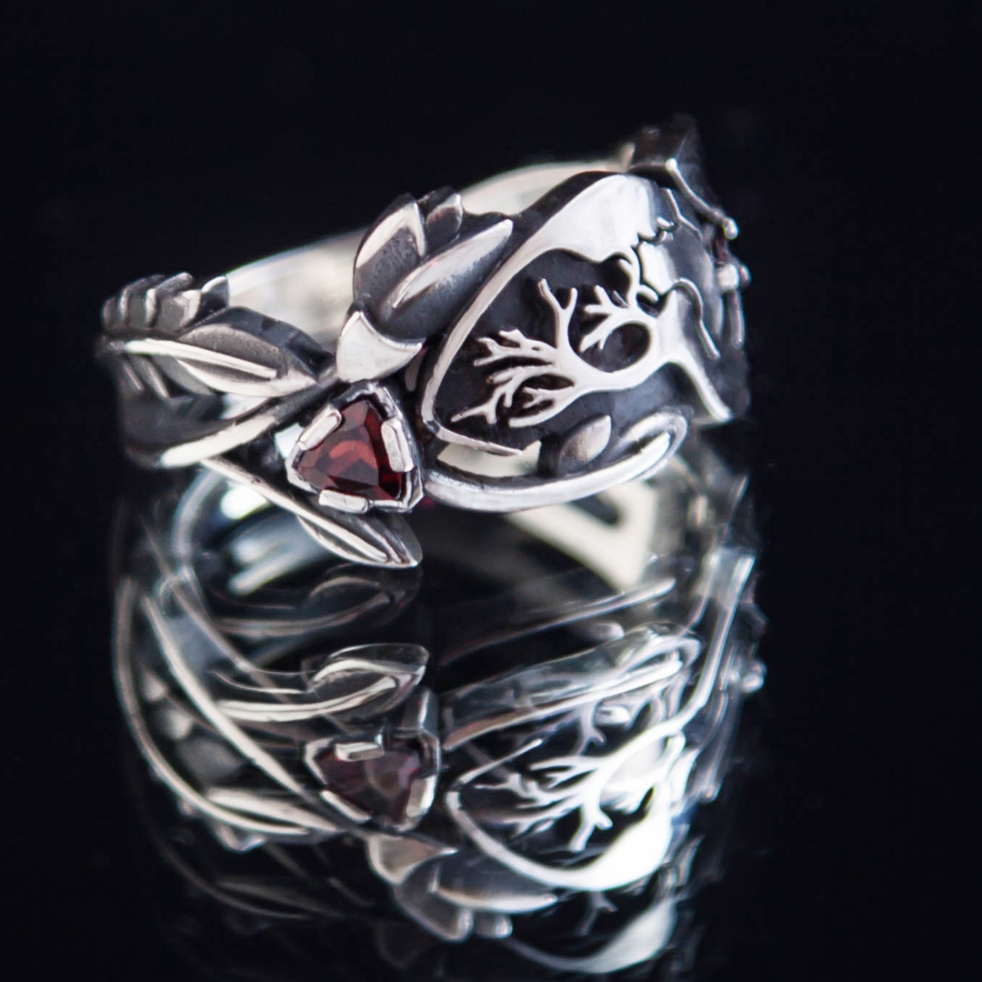 Love Crime ring, Hannibal inspired silver ring - Inspire Uplift