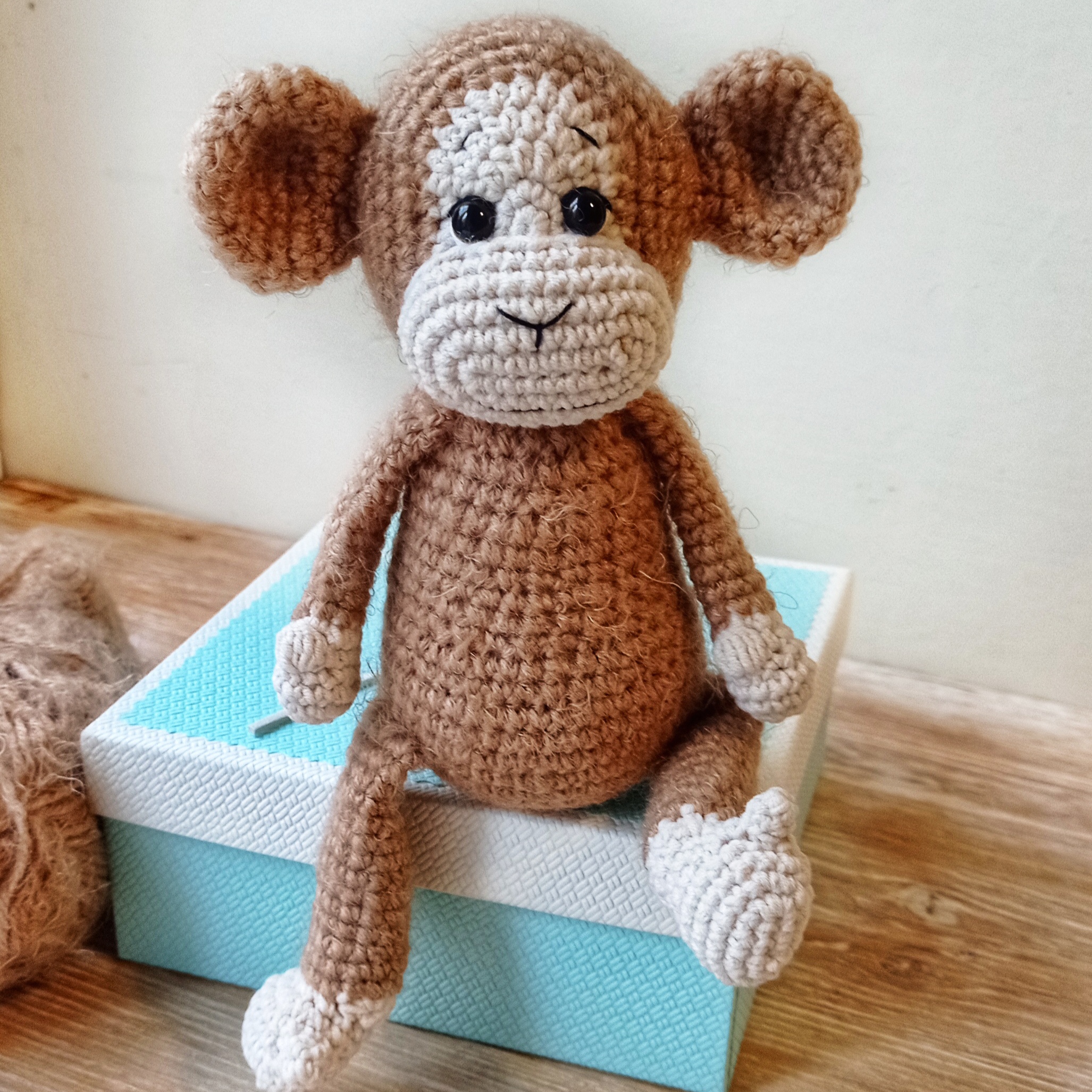 Small brown monkey, Knitted soft monkey - Inspire Uplift