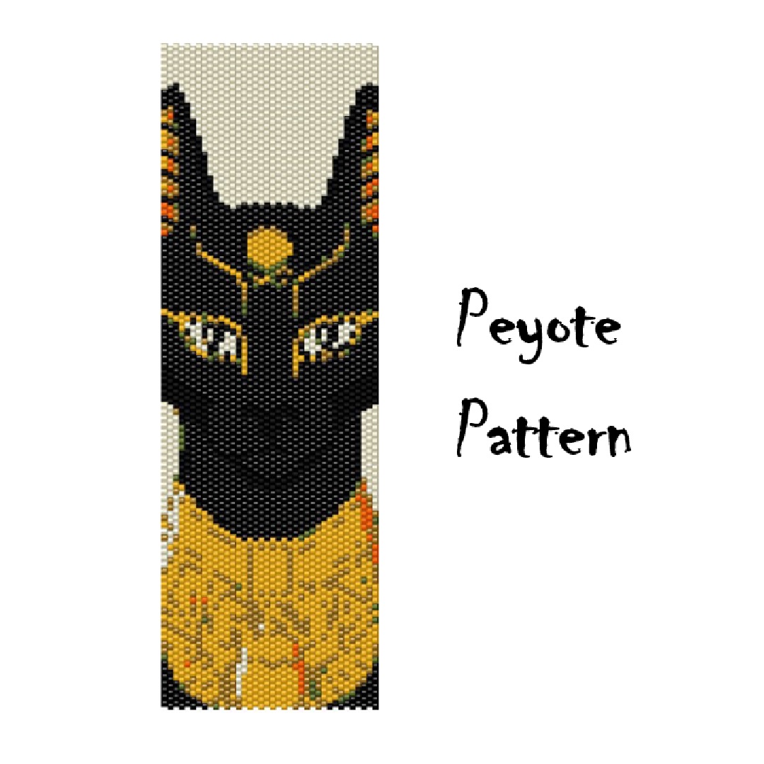 Cat Peyote Bracelet Pattern, Seed Beaded Peyoted Patterns - Inspire Uplift