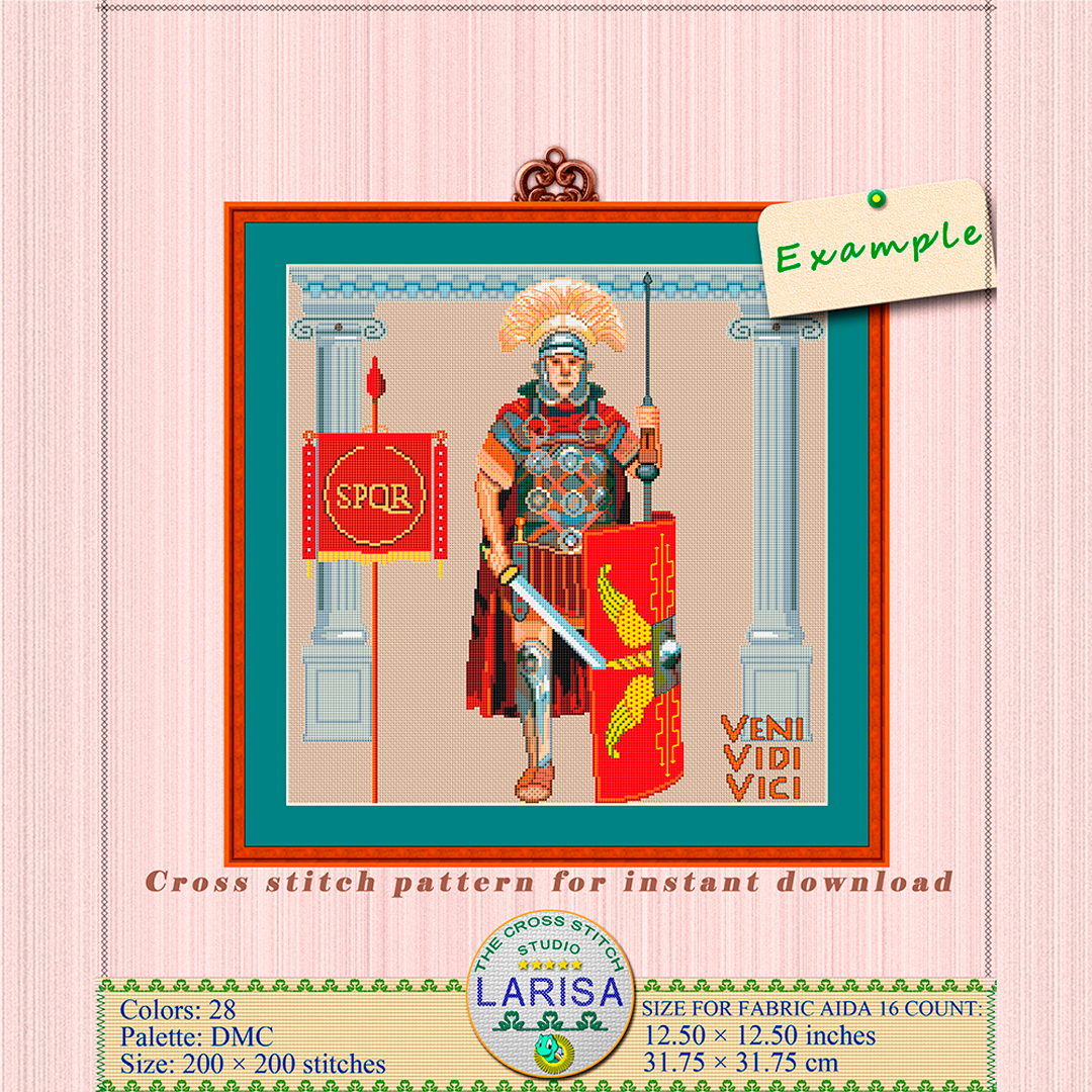 Centurion Cross Stitch Pattern | Roman Legionary - Inspire Uplift