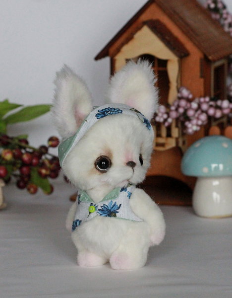 Rabbit Lasil 15 cm rabbit, red hare, bunny, fur rabbit, whit - Inspire ...